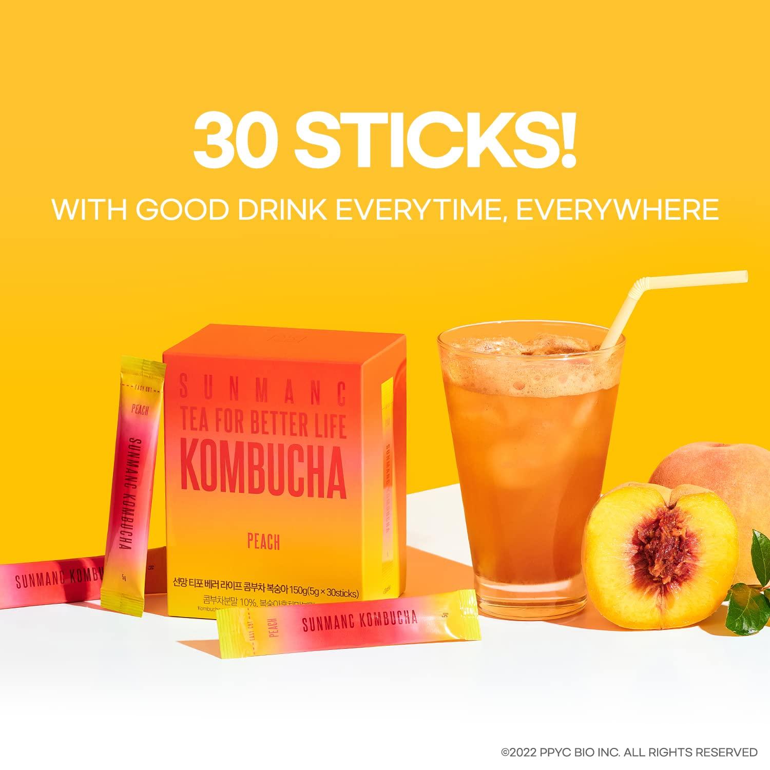 SUNMANC Kombucha 30 Packets - Sparkling Probiotic Drink from South ...
