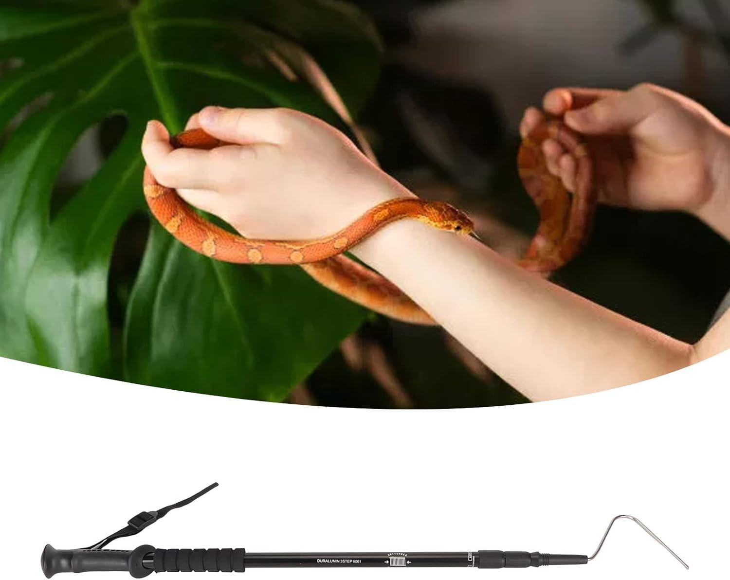 Bewinner Stainless Steel Extensible Snake Hook - Portable Reptile ...