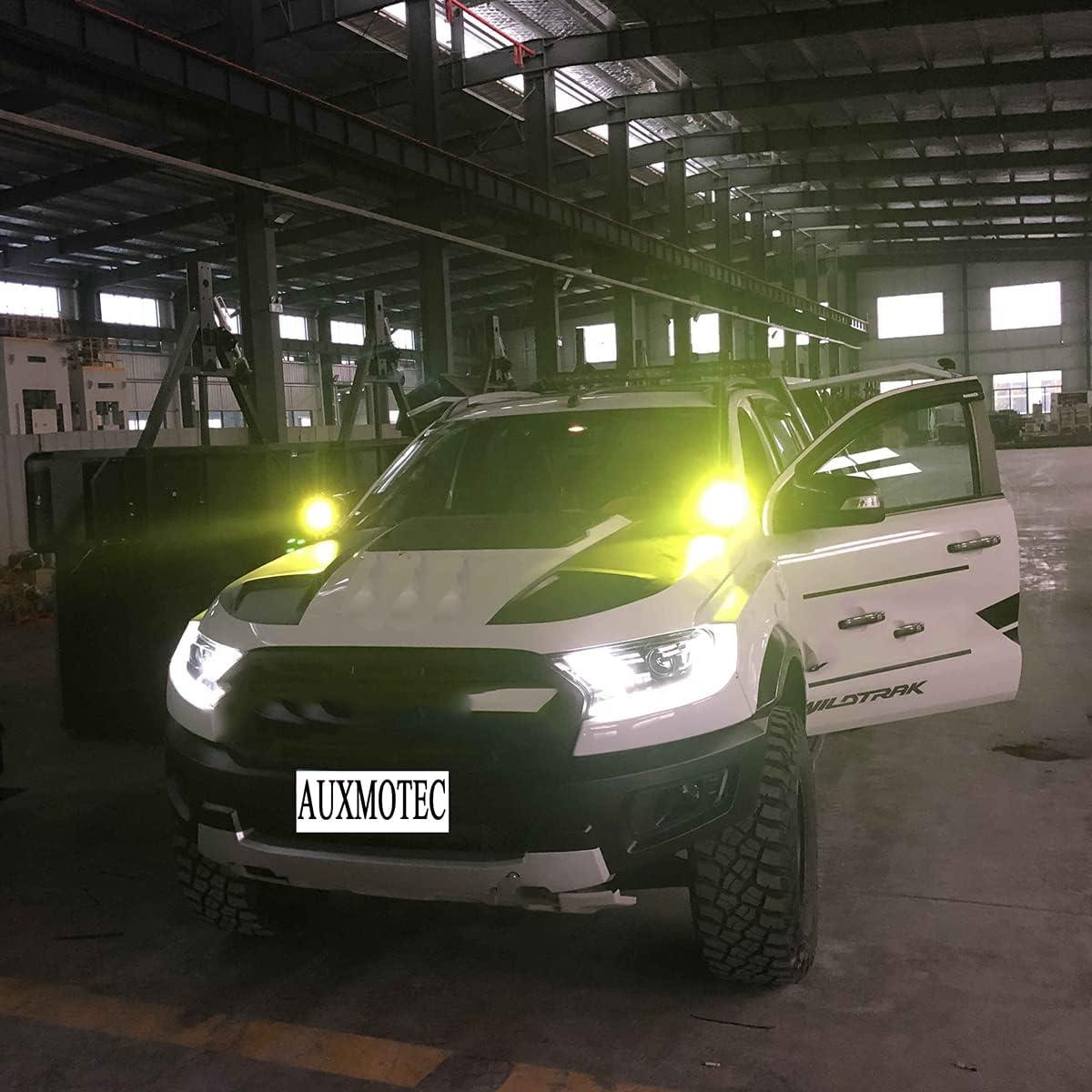 Yellow 3-Inch 40w LED Pods Fog Light Bar for Off-Road Truck Boat ATV UTV 4X4WD - Pair of 80w ...