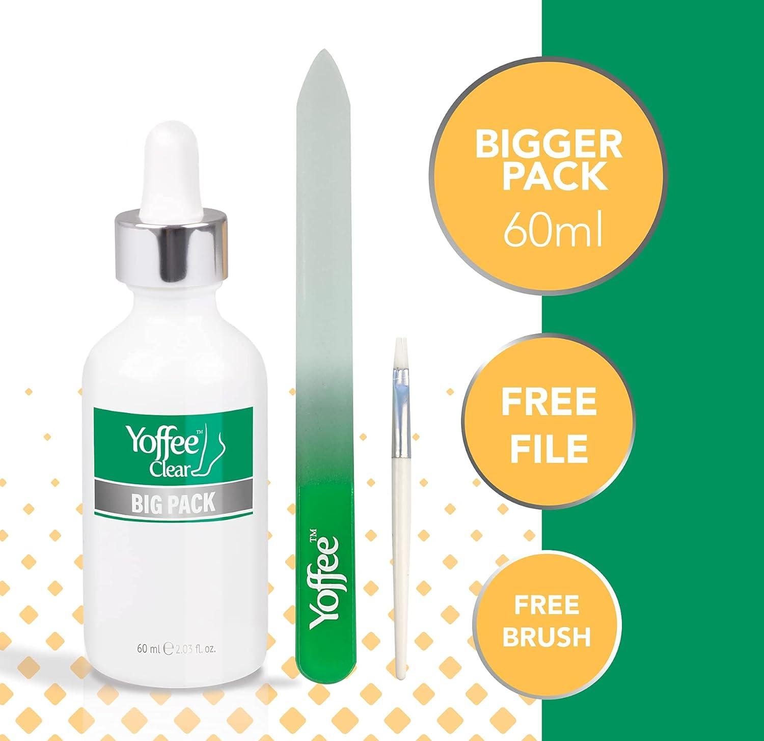 Yoffee Clear Nail Care Kit - 2 x 60ml Bottles, Fungal Nail Treatment ...