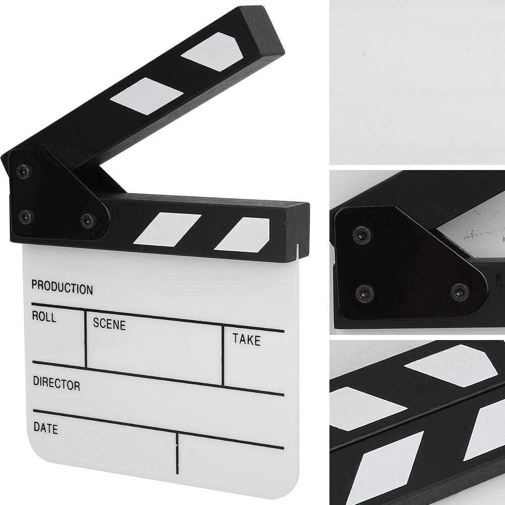 Mini Acrylic Director Clap Board with Pen - Black and White Movie Film ...