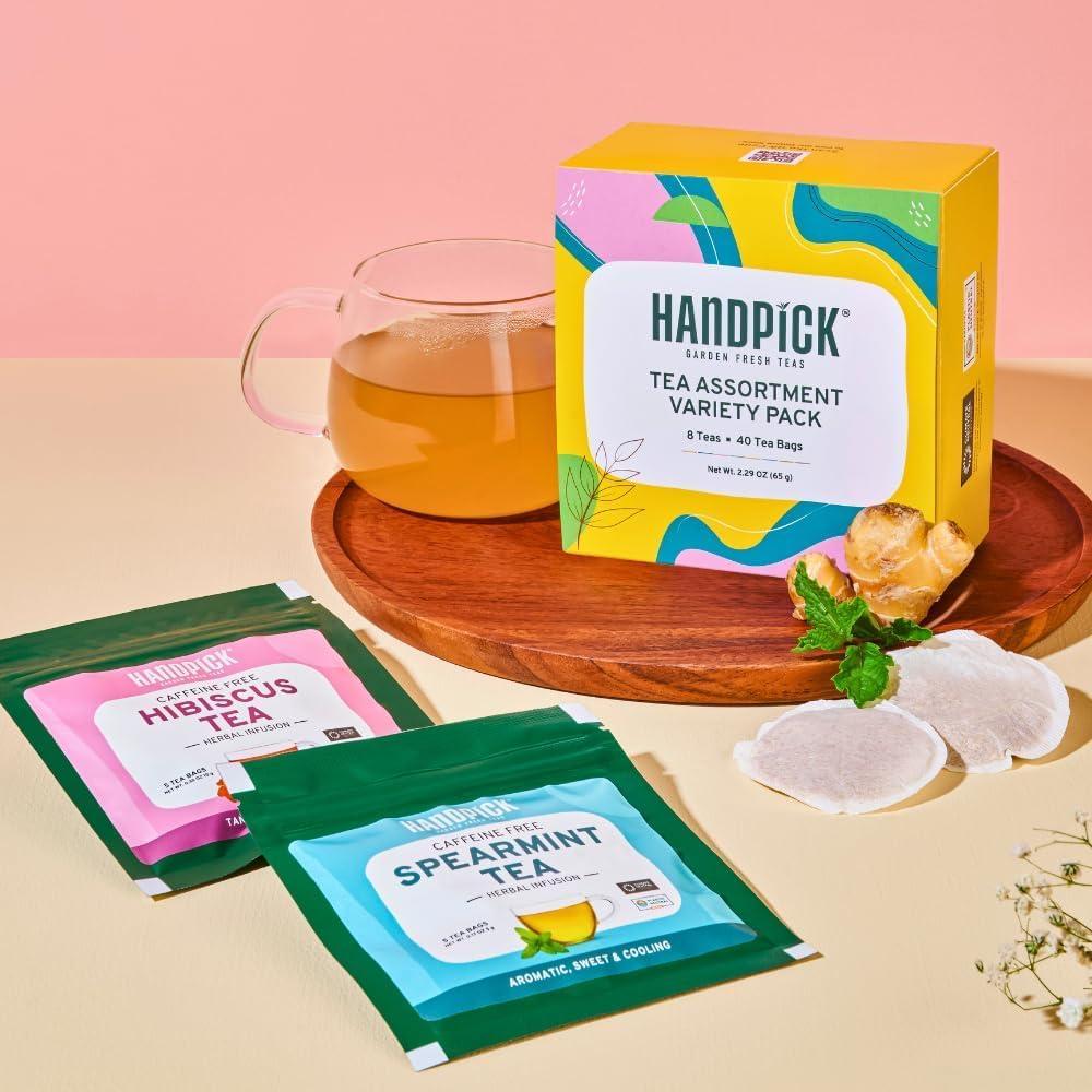 Handpick Tea Assortment Variety Pack - 40 Count - 8 Assorted Flavors ...