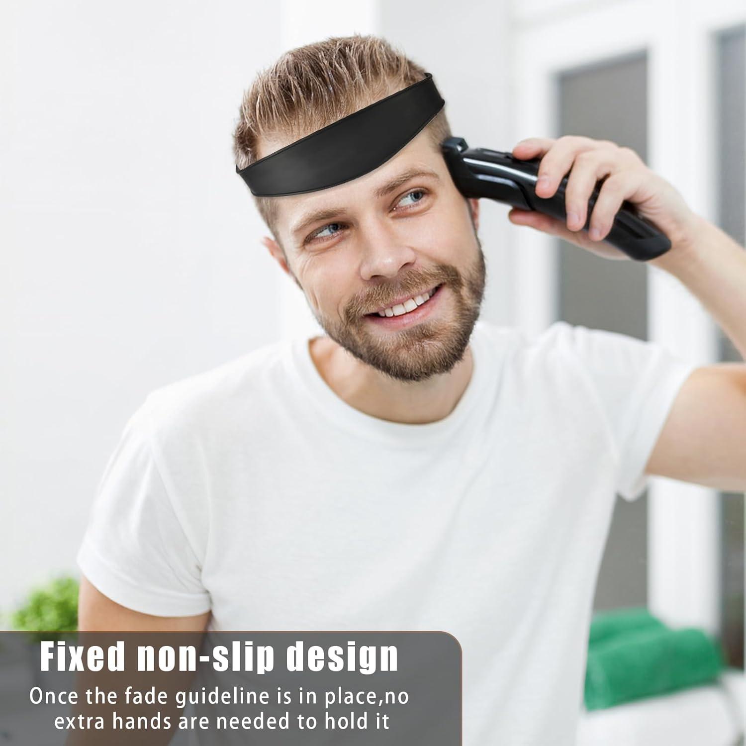 Hair Trimming Guide Men Black Hair Cut Guides Fade Cutting Tool with 2 ...