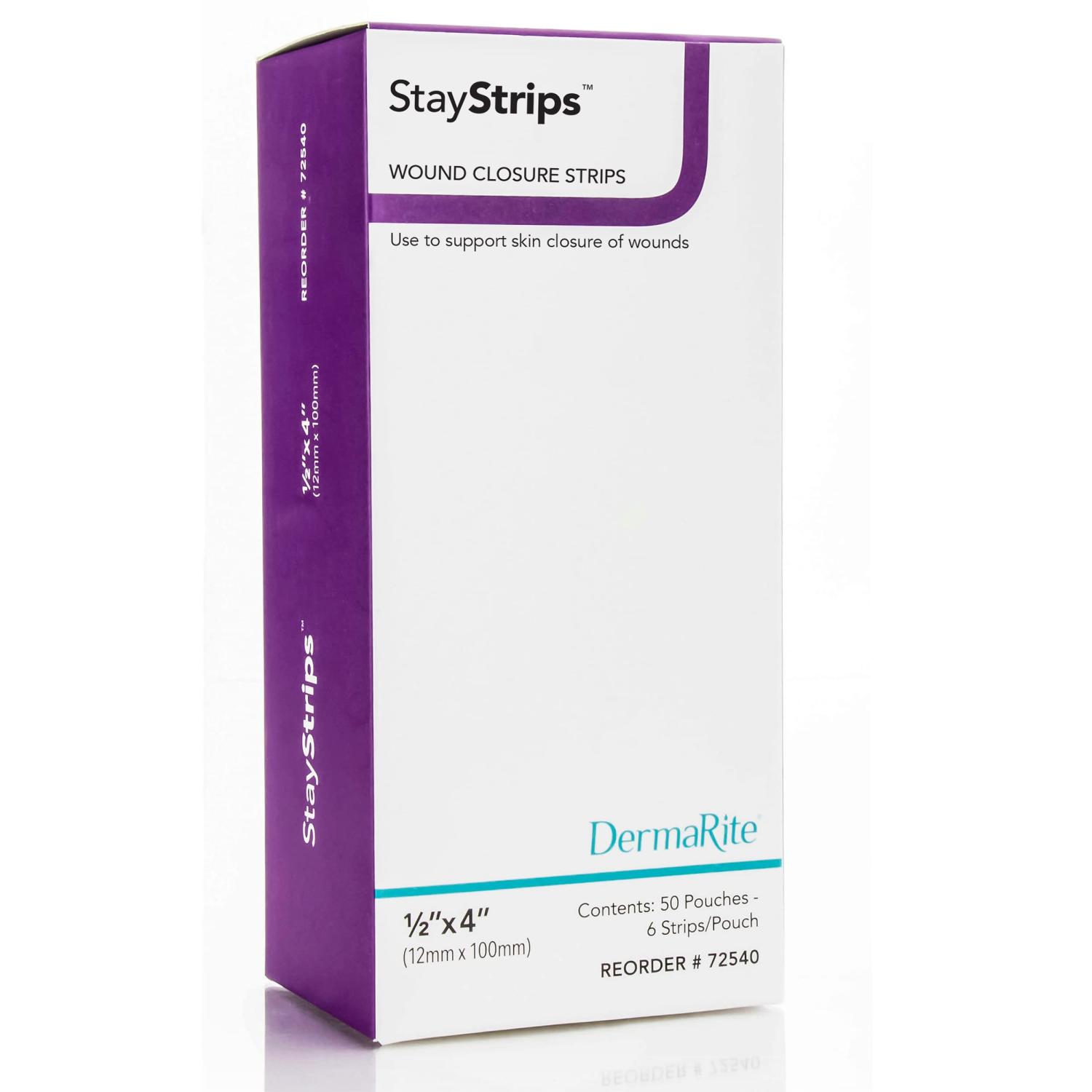 StayStrips Wound Closure Strips 1/2 x 4 - 300 Strips for Primary ...