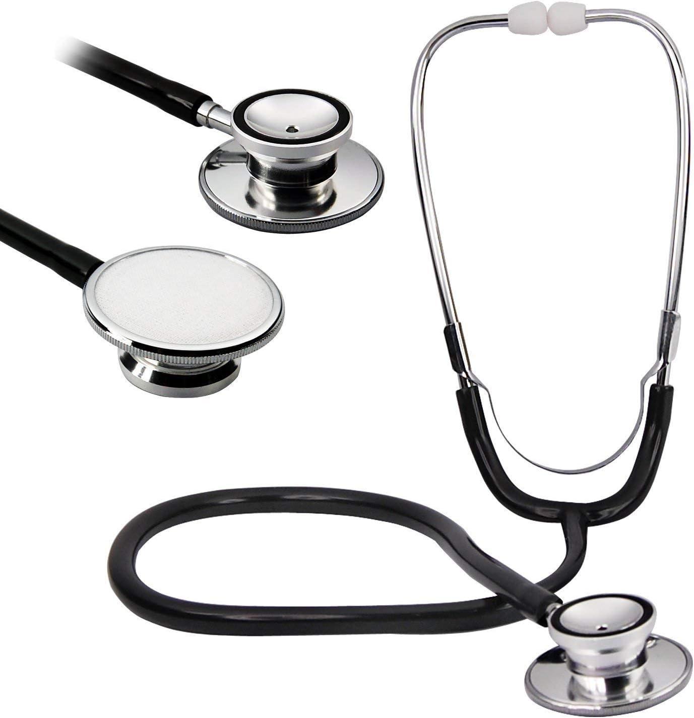 Pro Dual Head Stethoscope for Doctors, Nurses, EMTs, Vets - Black | Buy ...