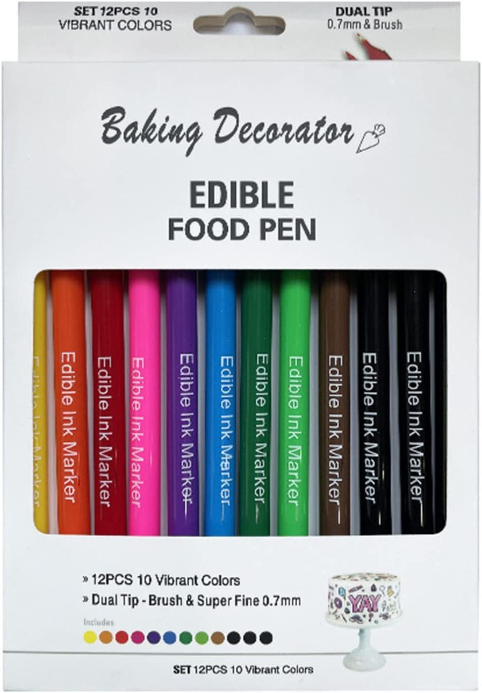 Double Head Edible Pigment Pen Food Coloring Pencil Cake Decorating ...