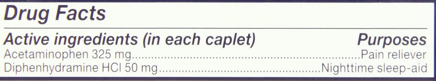 Unisom PM Pain Nighttime Sleep-Aid with Acetaminophen & Diphenhydramine ...