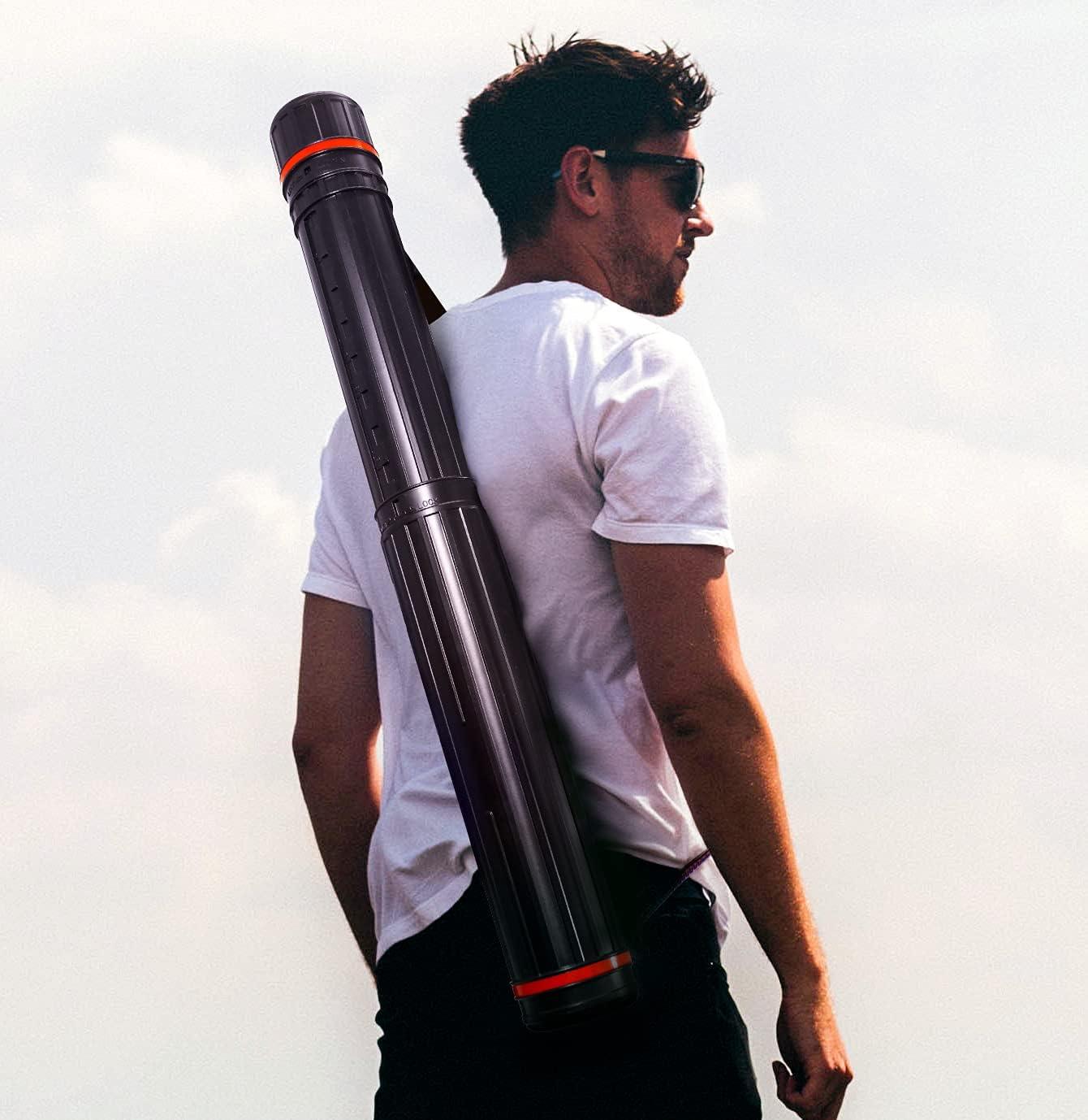 VViViD 25 - 40.75 inch Black Telescoping Storage Tube with Carrying ...