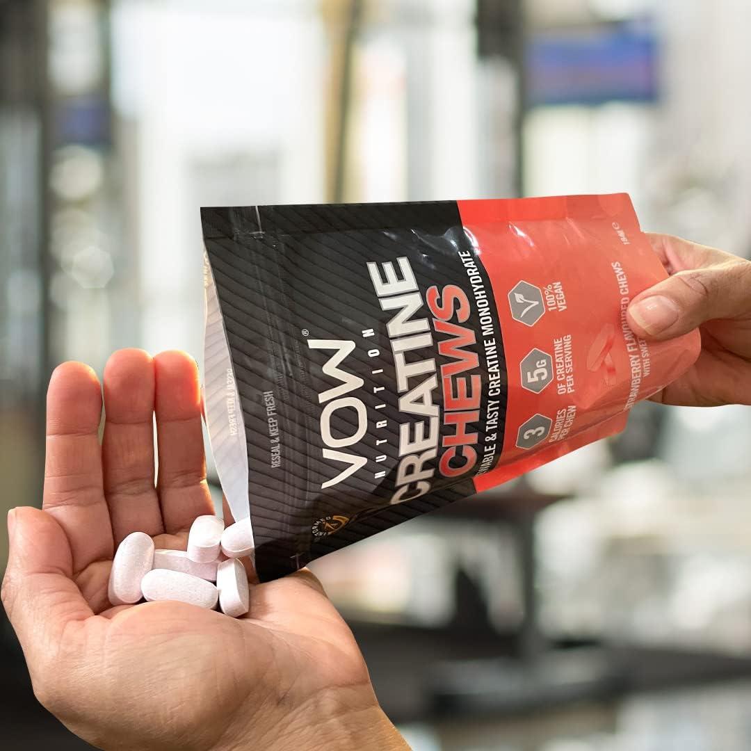 VOW Nutrition Creatine Chews 100 Strawberry Flavoured - Chewable ...