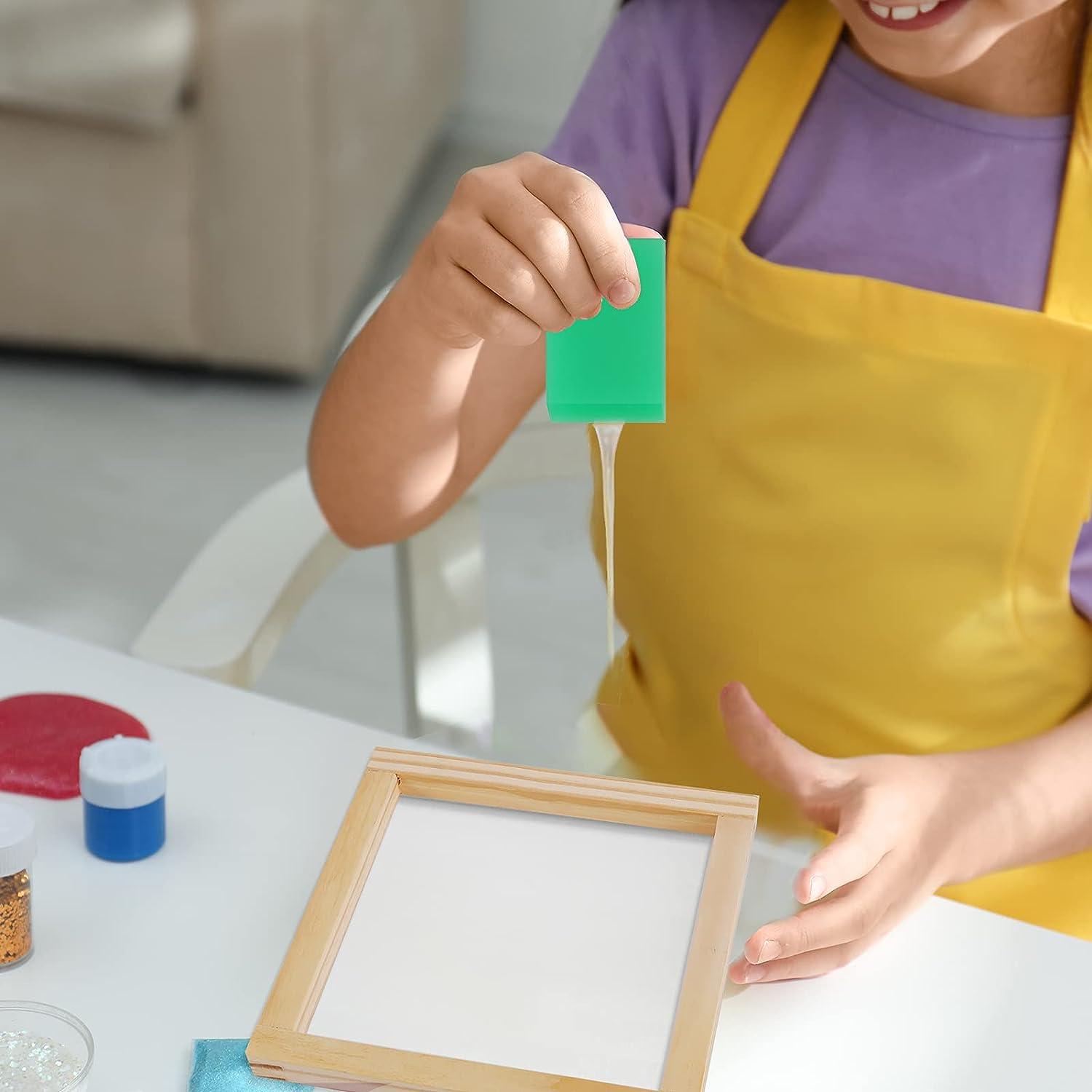 Caydo 6 Inch Square Wood Screen Printing Frame with 110 White Mesh and ...