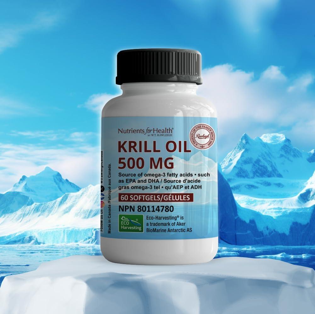 Rawleigh Antarctic Superba Krill Oil 500mg: 60 Softgels - Heart Health ...