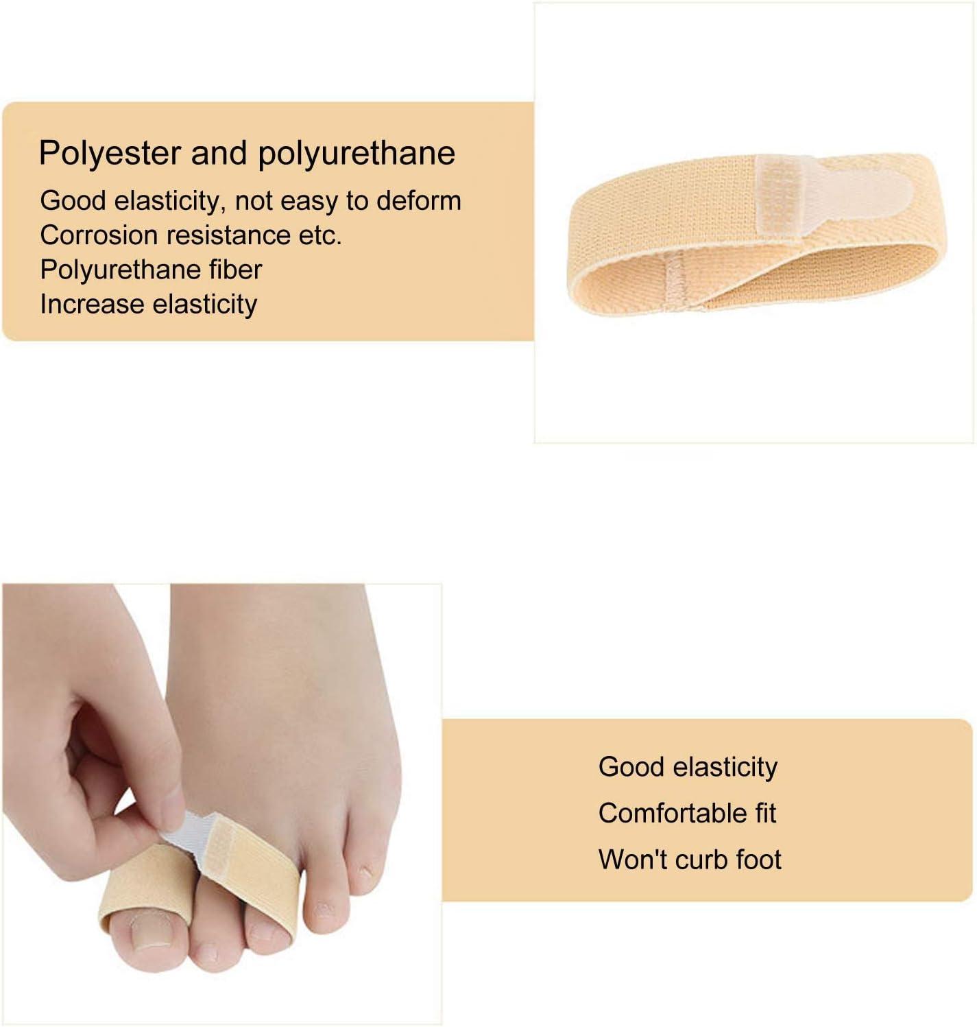 6-Piece Toe Wraps & Separators for Overlapping Toes - Elastic ...