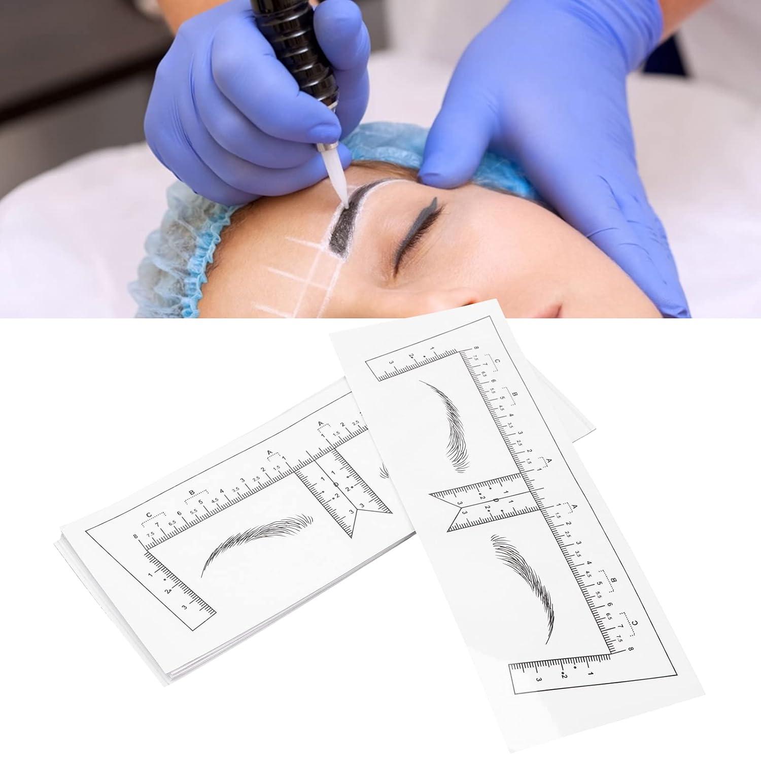 50 Piece Transparent Microblading Eyebrow Template Stickers | Self ...