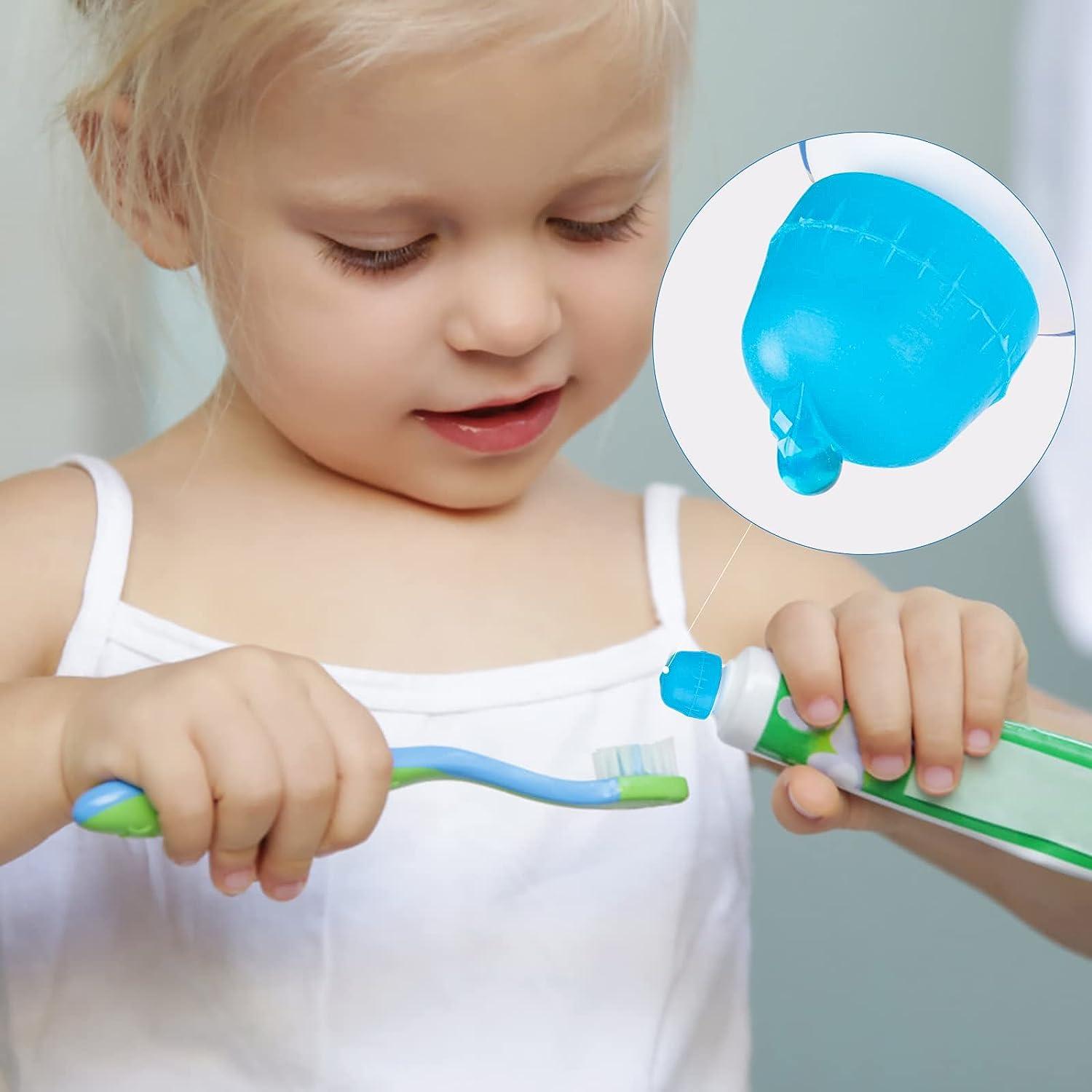 8 Pcs Self Closing Toothpaste Caps for Kids - Mess-Free Silicone ...