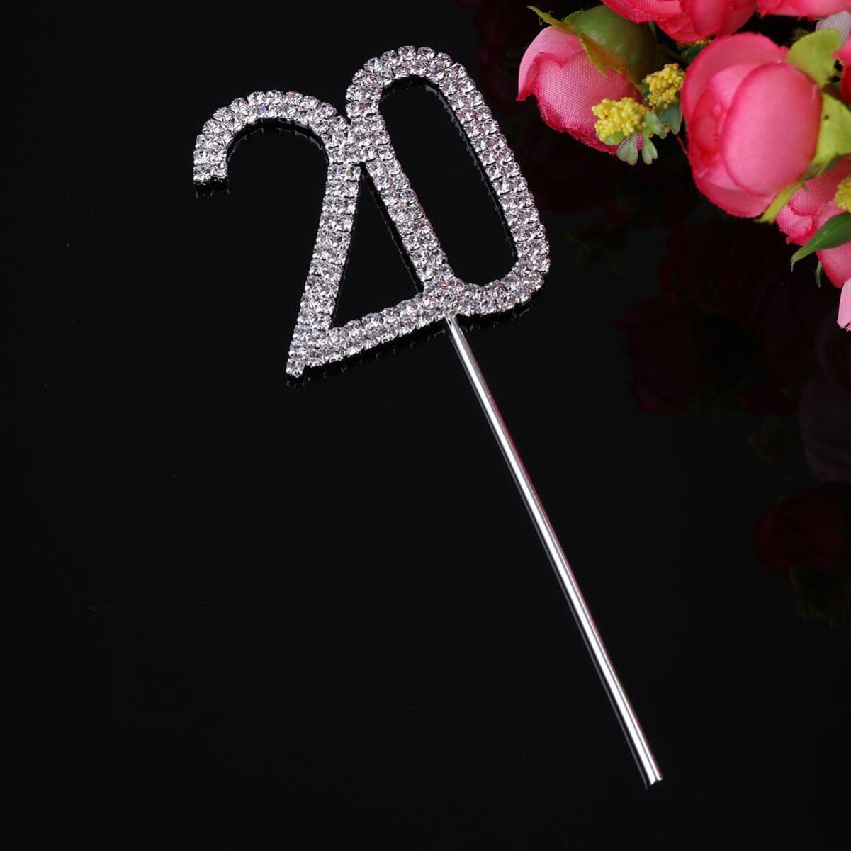 SAFIGLE 3pcs Crystal Cake Decorations Cake Decorating Cupcake Toppers ...