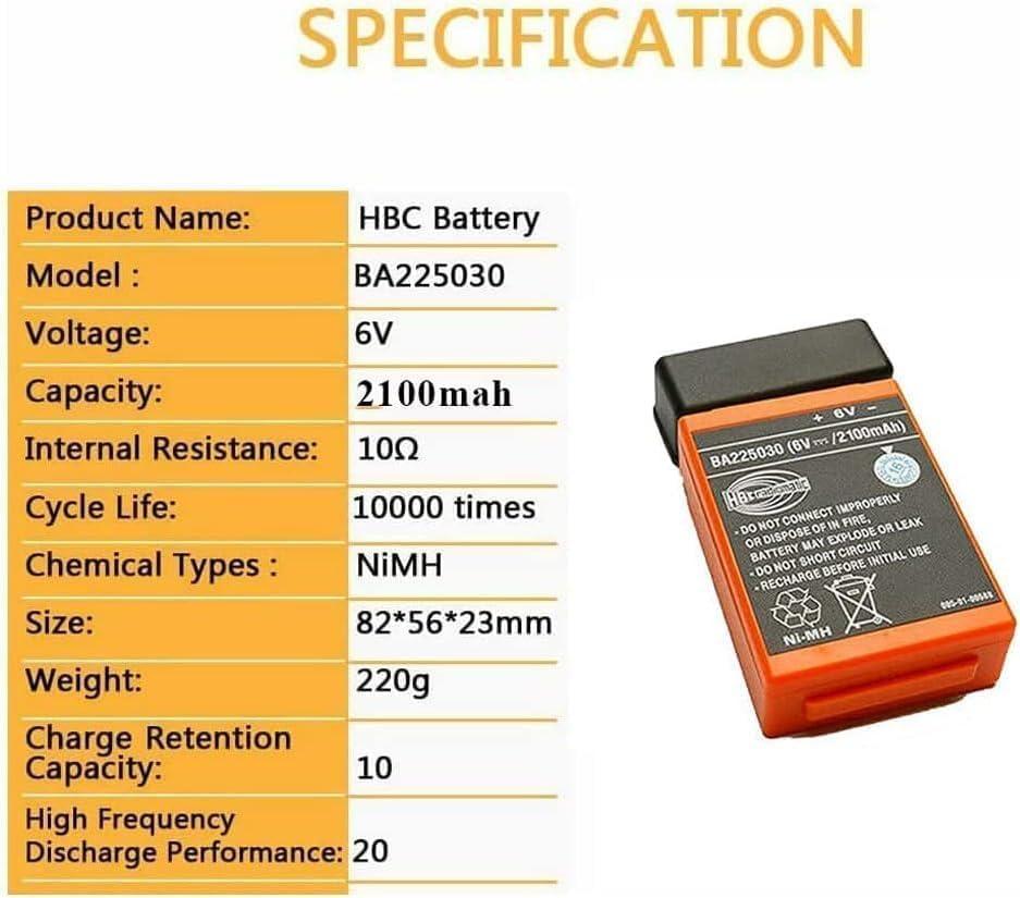 Buy 10 Pack of 6V 2100mAh HBC Radiomatic BA225030 Rechargeable ...