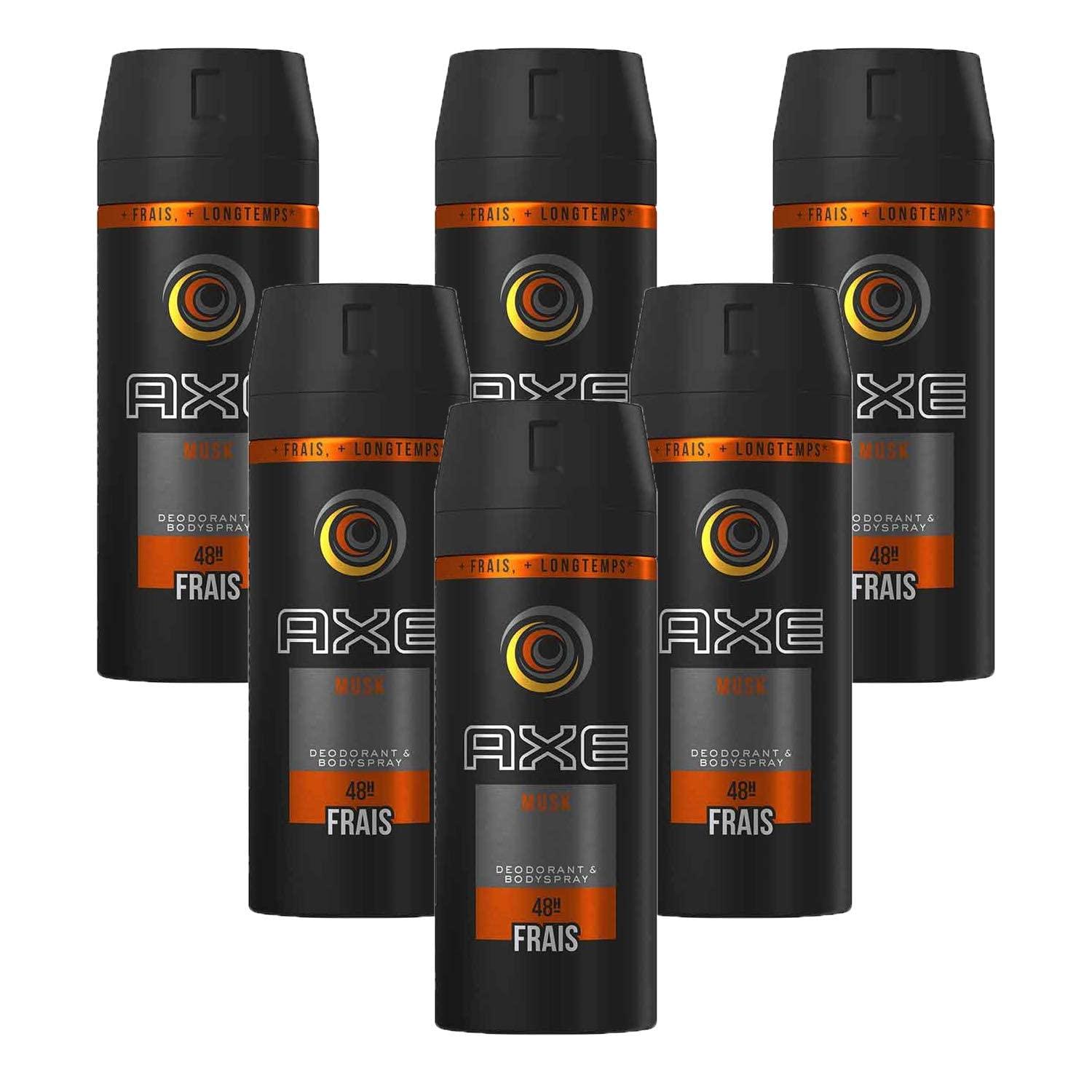 Axe Musk Deodorant Body Spray 150ml (Pack of 6) - Long-lasting ...