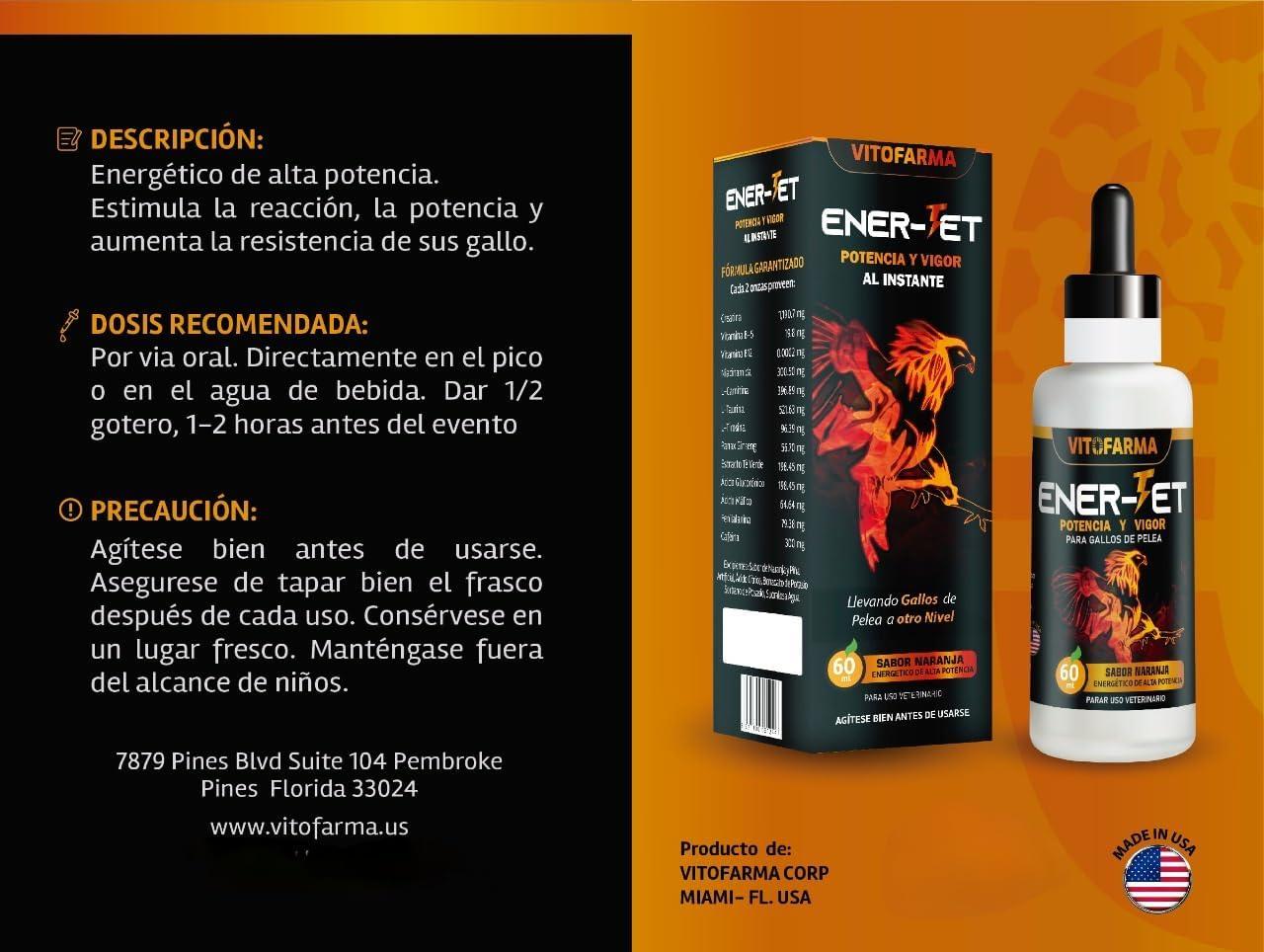 VITOFARMA Ener-Jet Rooster Energy Booster - Natural Multivitamin Liquid ...