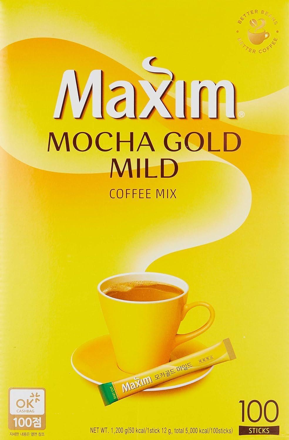 Value Pack: MAXIM MOCHA GOLD - Korean Instant Coffee 100 Pieces - 200 ...