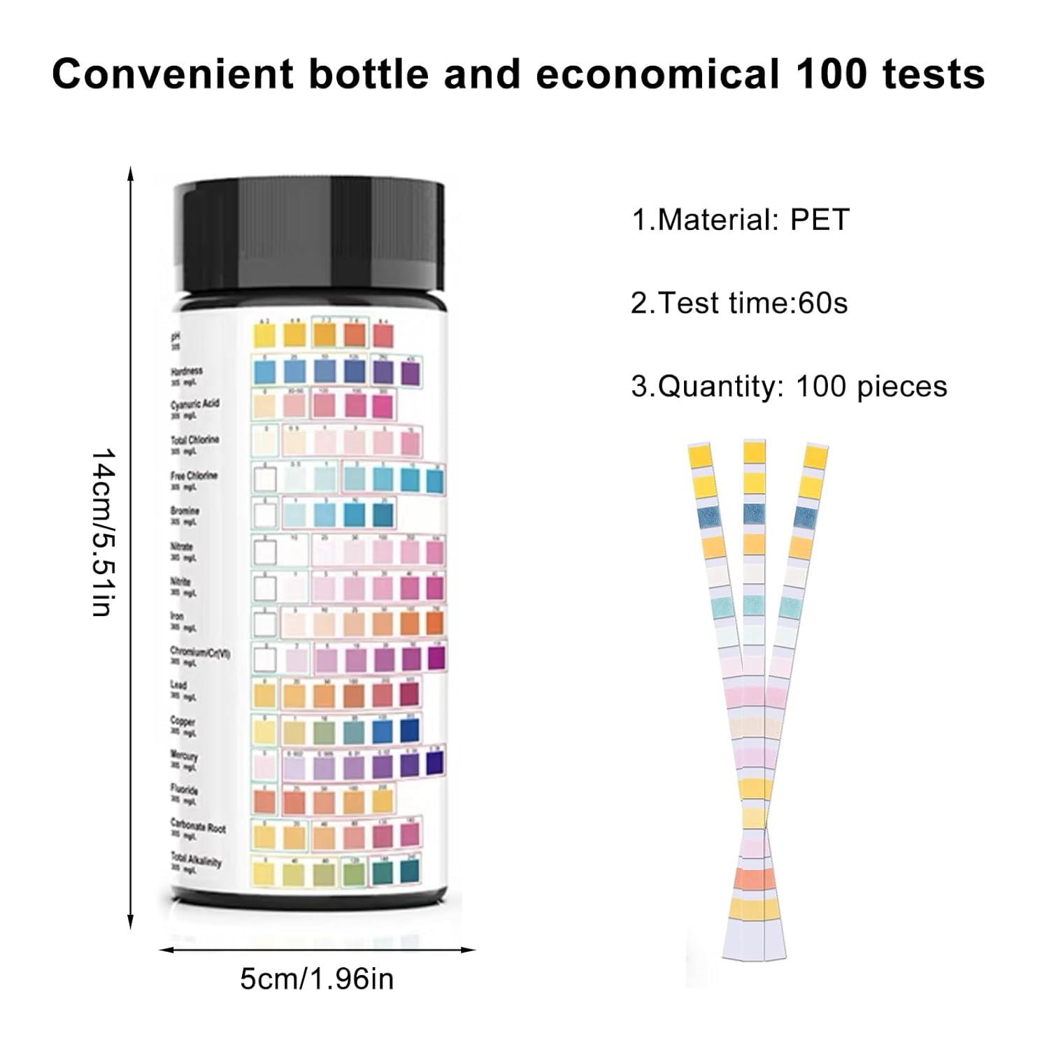 16 in 1 Aquarium Water Test Strips - Freshwater & Saltwater Testing ...