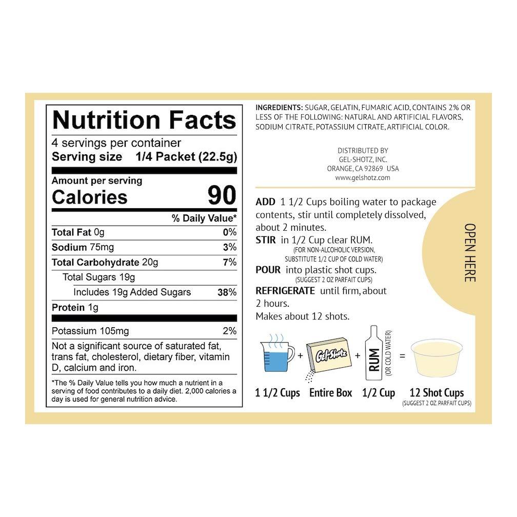 Buy Gel-Shotz Pina Colada Gelatin - 3 Boxes | Delicious Flavored ...