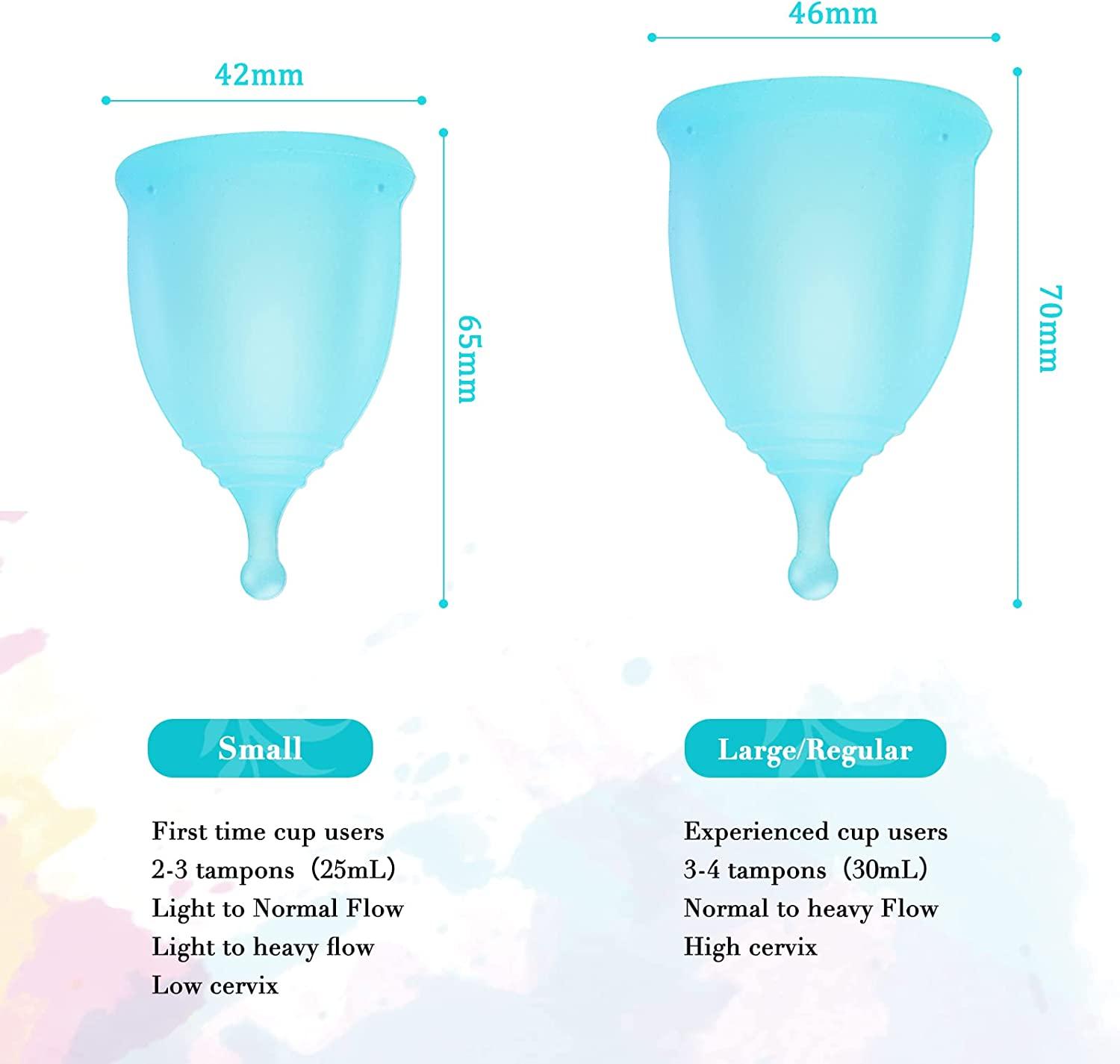 Reusable Menstrual Cups Multi Pack - Small and Large, Heavy Flow ...
