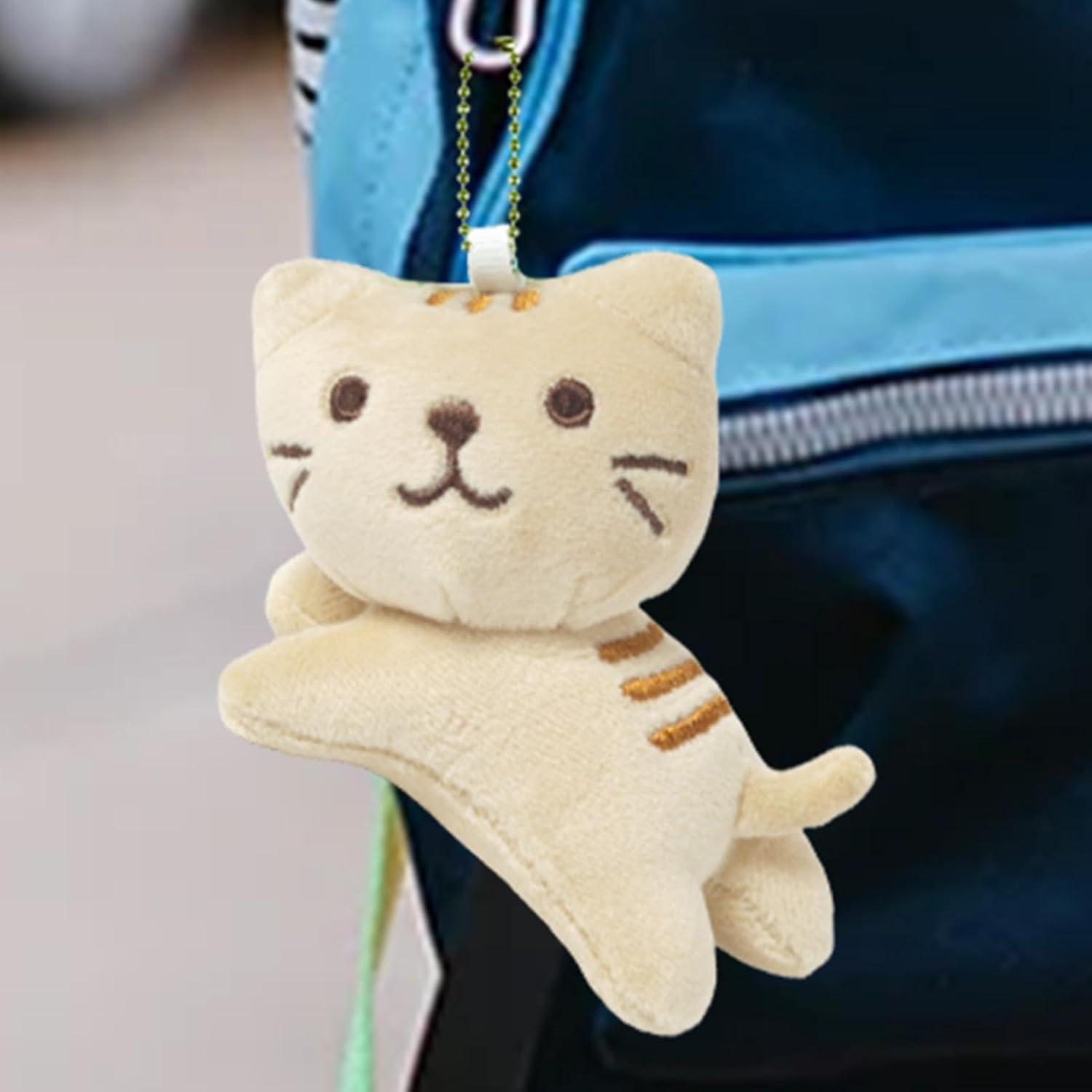 Buy Kawaii Cat Plush Key Pendant | Cute Cartoon Keychain - Soft Plush ...