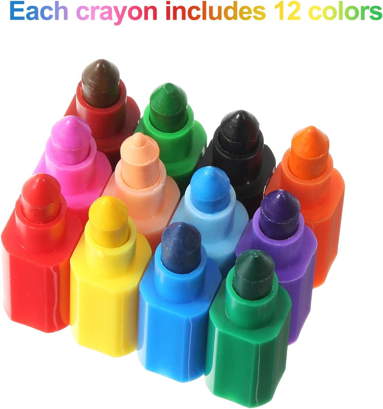 Leinuosen Stacking Crayons - 12 Buildable Colors for School & Office ...