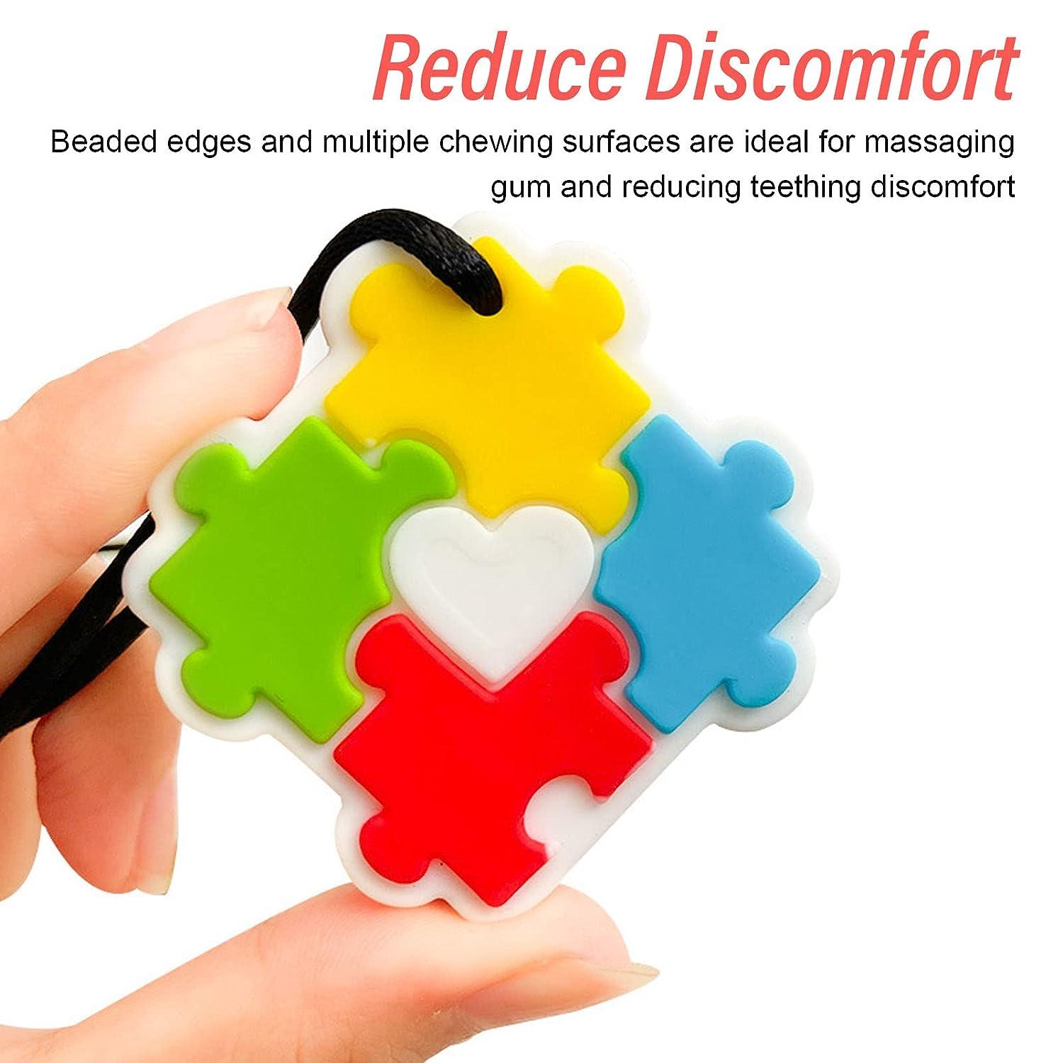 Silicone Chewy Necklace - Safe, Reduce Pain, Sensory Chew for Growth ...