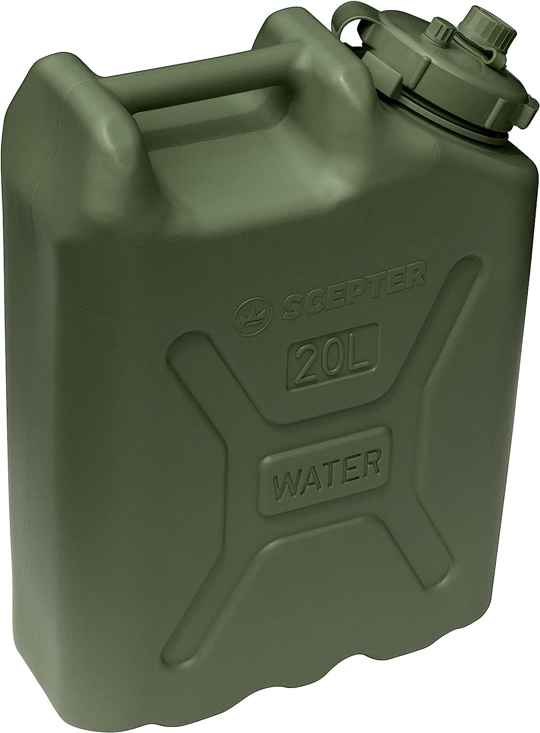 Scepter 05177 Military Water Container - 5 Gallon (20 Litre) Green Food ...