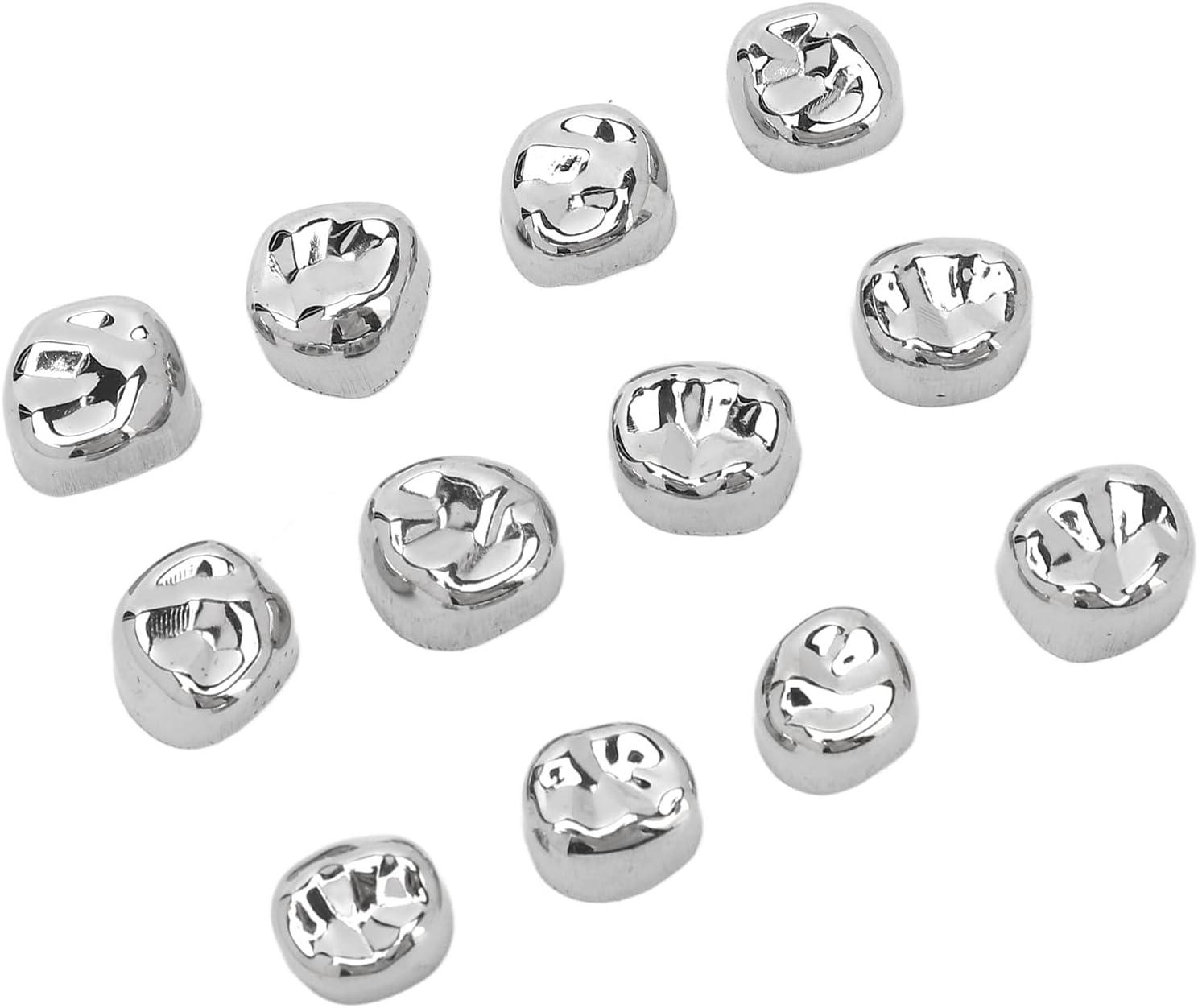 12 Stainless Steel Dental Molar Metal Crowns - Restore Function & Oral ...