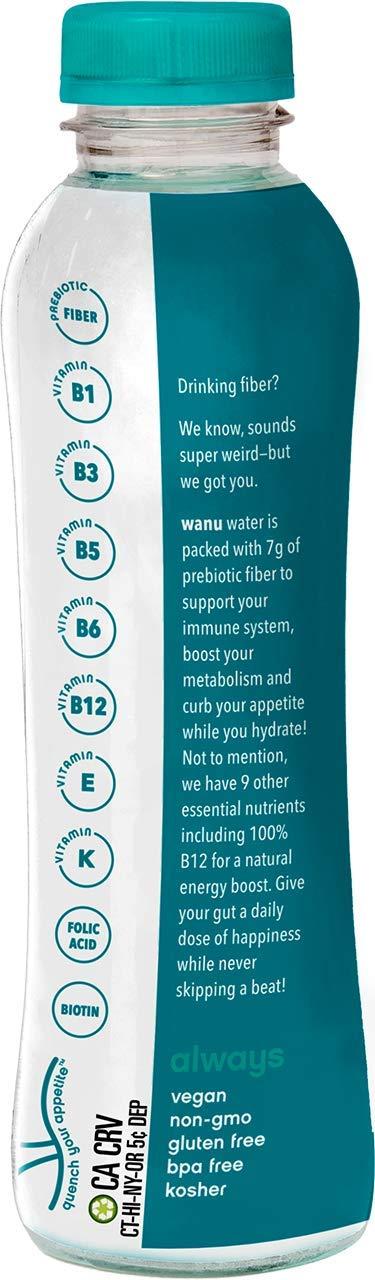 Wanu Water Prebiotic Fiber & Nutrient Infused Flavored Water Variety ...