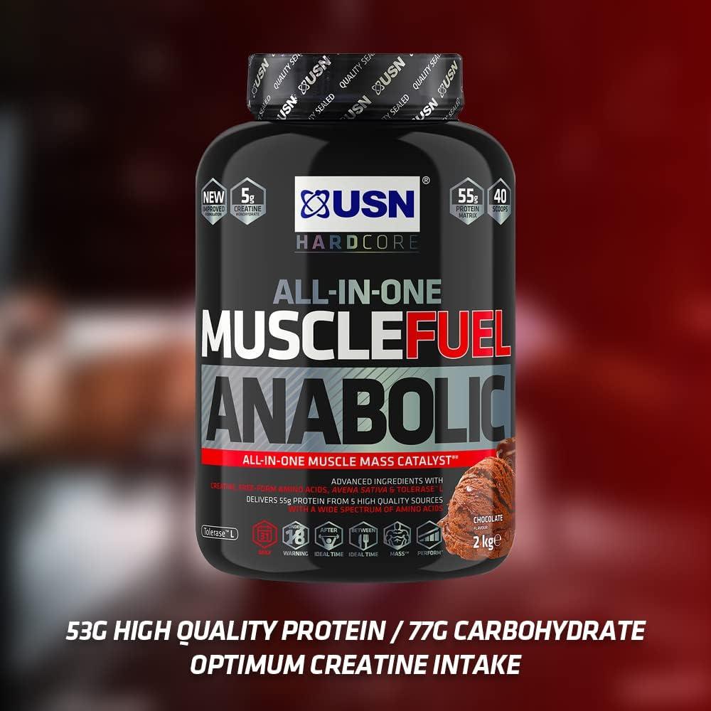 USN Muscle Fuel Anabolic Vanilla Protein Powder Shake 4kg | All-in-One ...