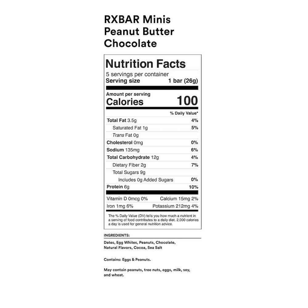 RXBAR Minis Variety Pack - 30ct, 0.92 Oz Bars (Pack of 1) - 30 Count ...