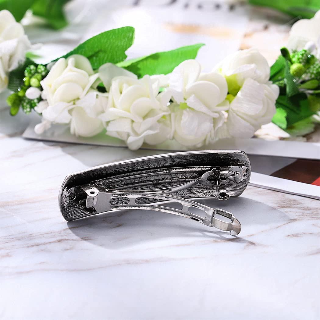 Yean Boho Turquoise Hair Clip | Vintage Barrette Hair Pin (Silver ...