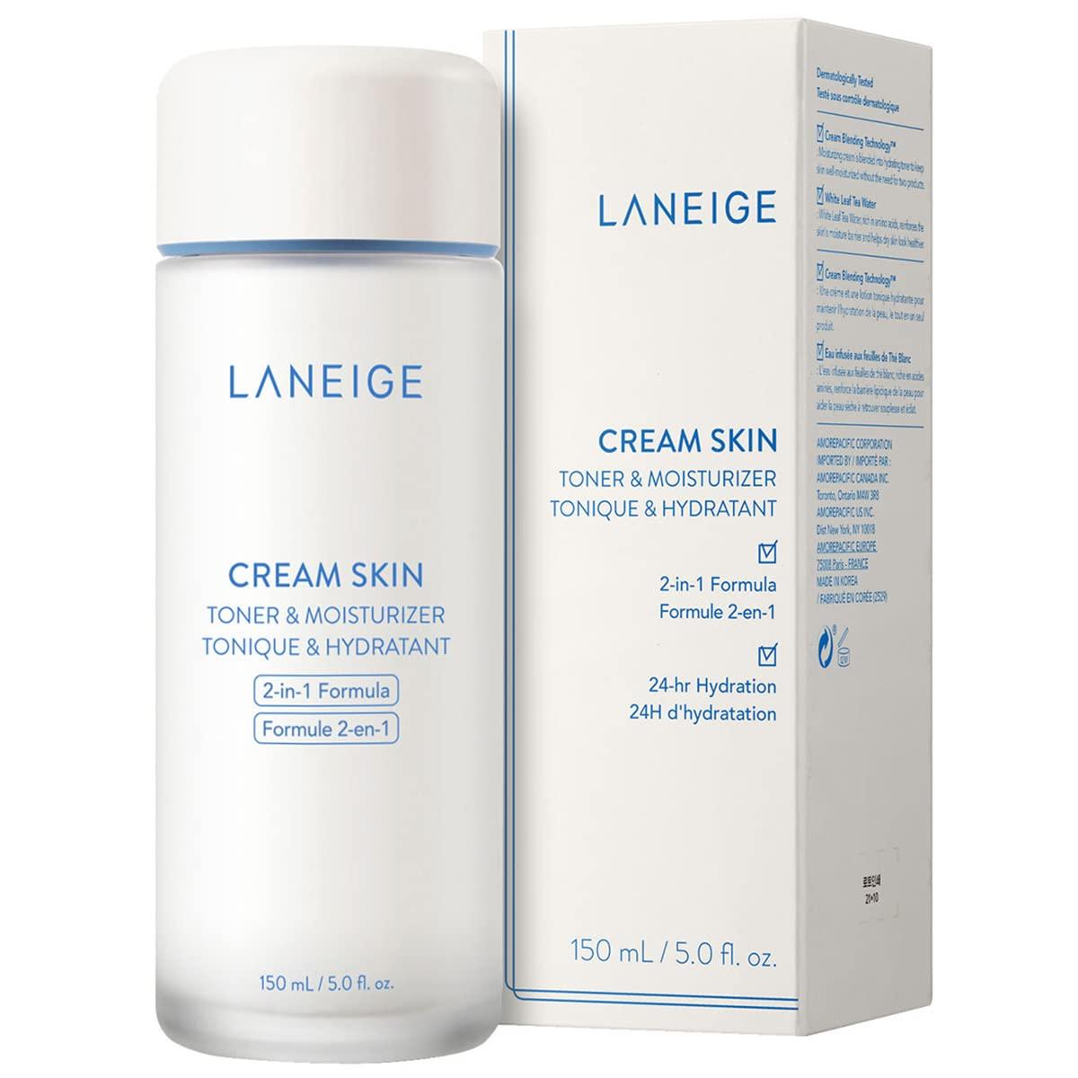 LANEIGE Cream Skin Toner & Moisturizer 2-in-1 | Soothe, Hydrate, and ...