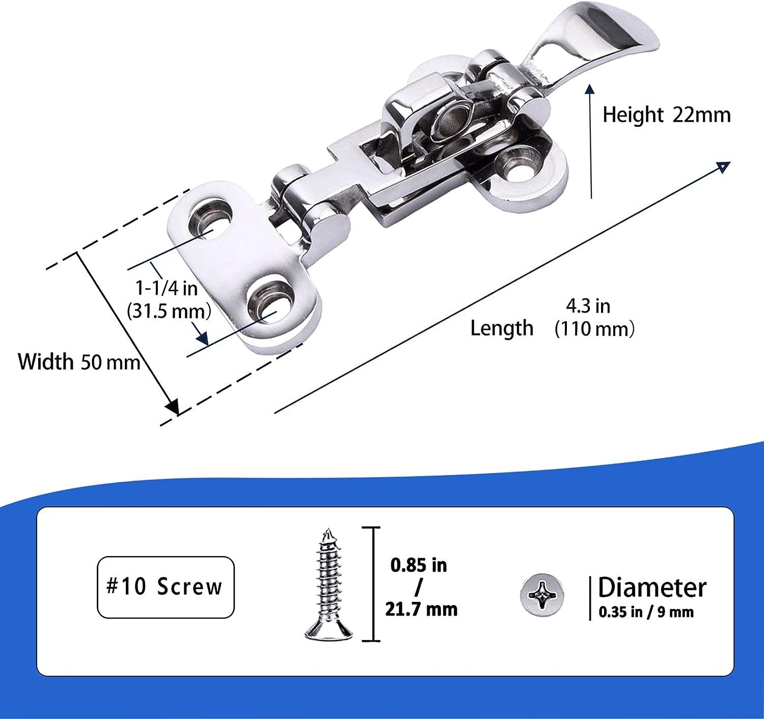 Marine 316 Stainless Steel Lockable Hatch Hold Down Clamp Latch (2 PCS ...