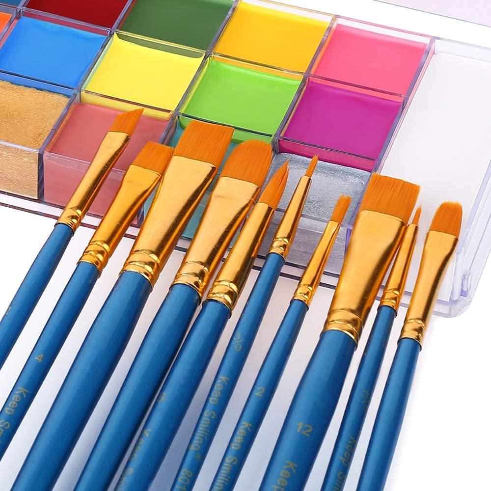 20 Colors Body Face Paint Cosplay Makeup Palette Kit for Kids & Adults ...