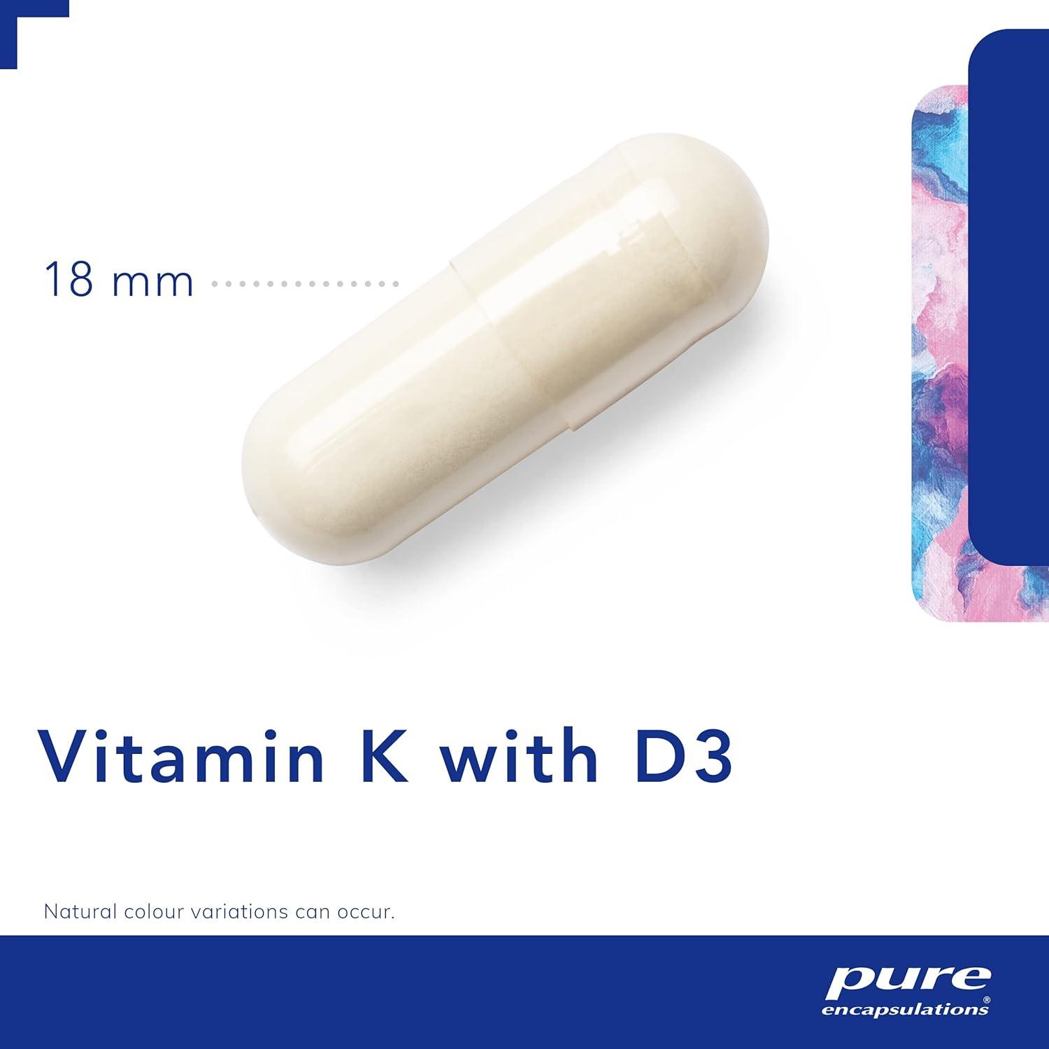 Pure Encapsulations Vitamin K with D3 | Bone and Arterial Health ...