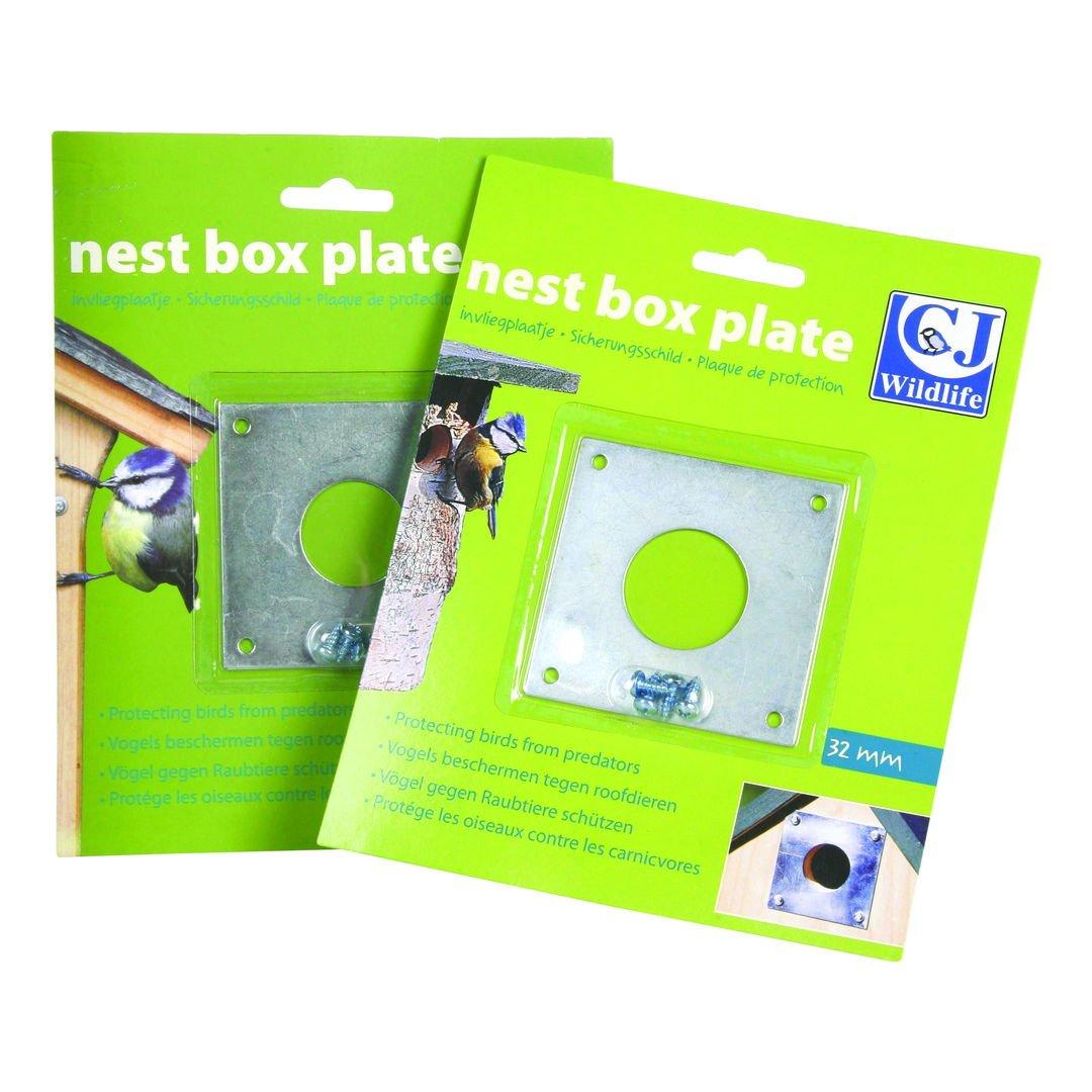 CJ Wildbird Foods Nest Box Plate 32mm Metal - Durable Bird Nesting ...