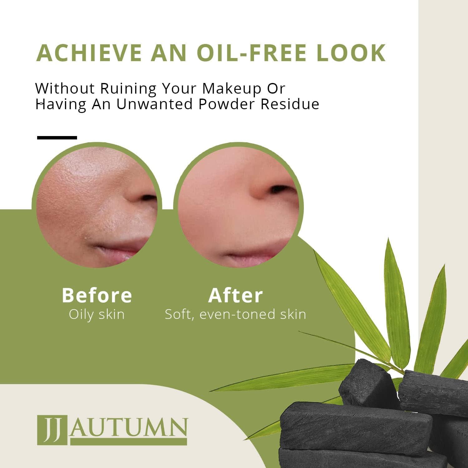 JJ Autumn Bamboo Charcoal Oil Absorbing Tissues - Premium Face Blotting ...