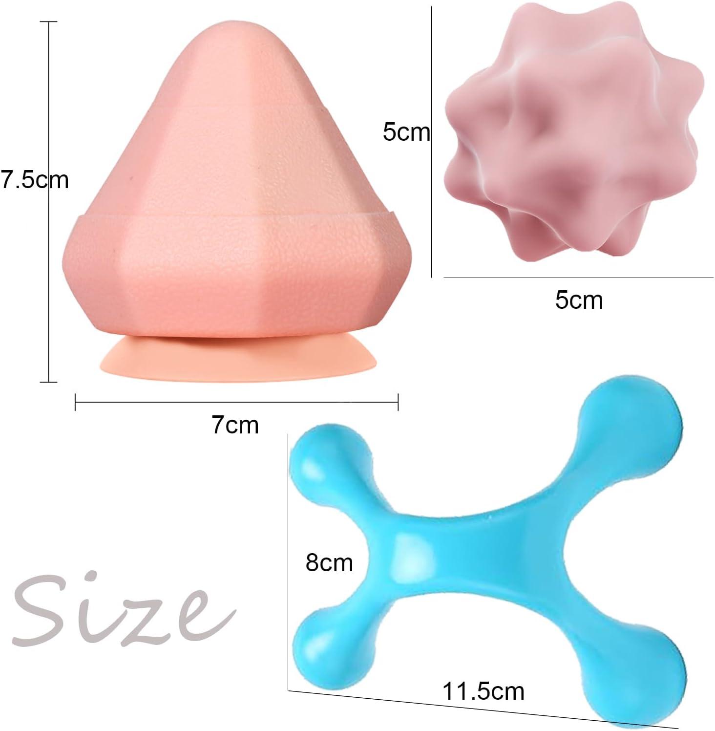 Osuter 3-Piece Trigger Point Massage Device Set with Suction Cups for ...