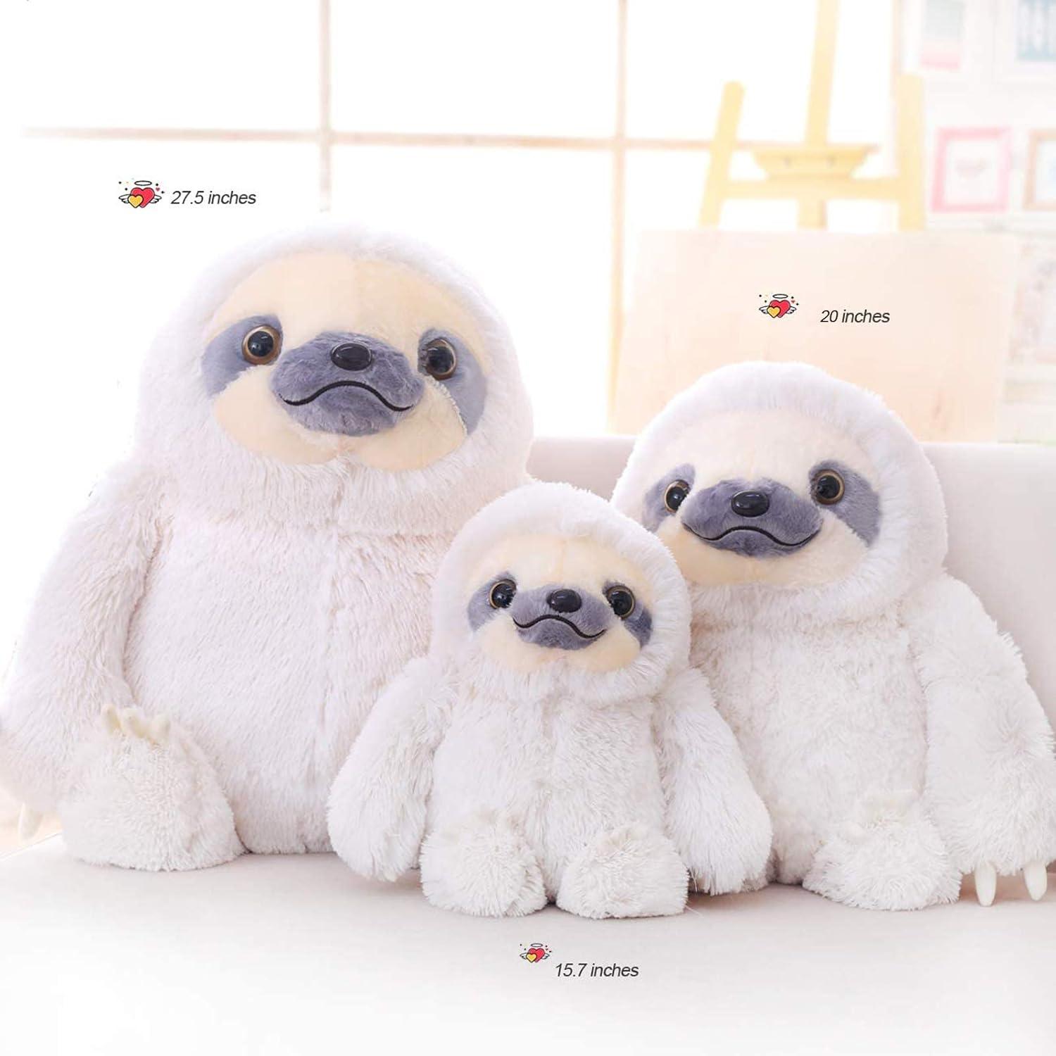 Winsterch Ivory 20-inch Cuddly Sloth Stuffed Animal Toy - Perfect ...