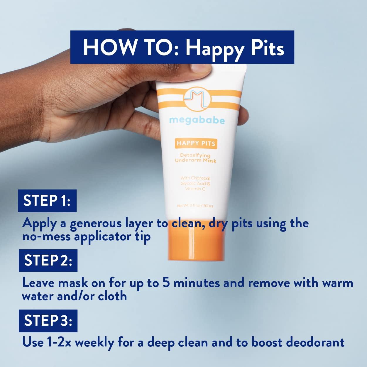 Megababe Underarm Bundle: Rosy Pits Deodorant & Happy Pits Mask ...