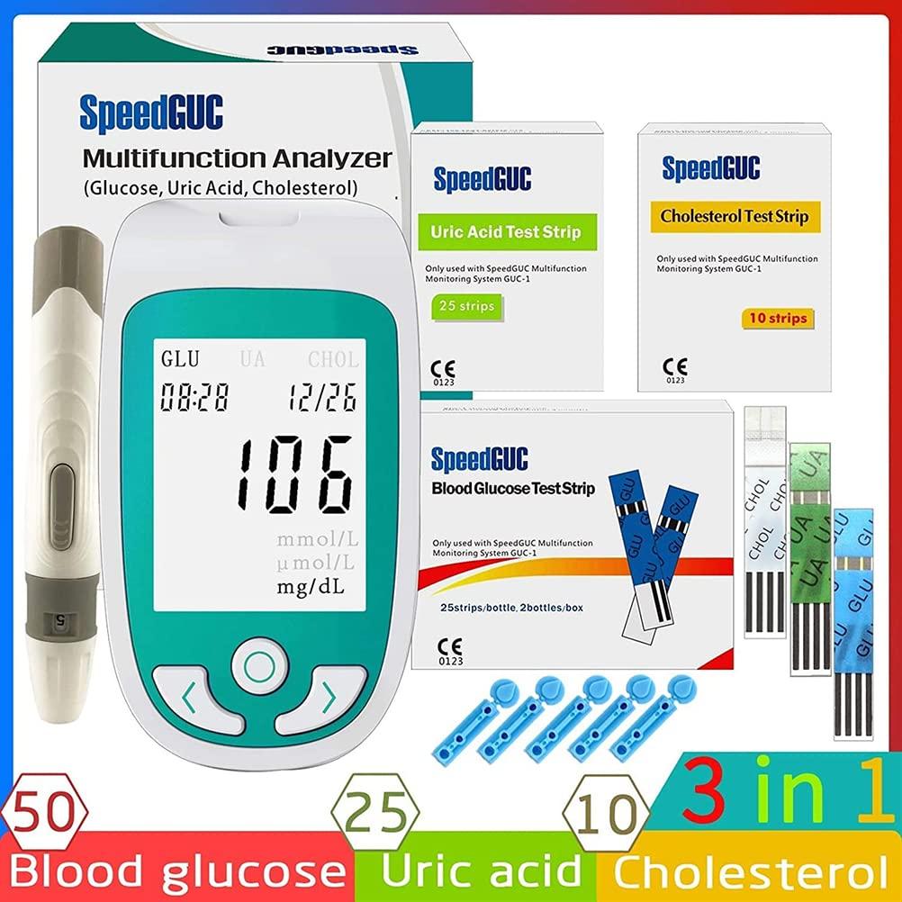 WHOOLEFUN Cholesterol Test Meter Home Use Cholesterol Meter Analyzer 3 ...