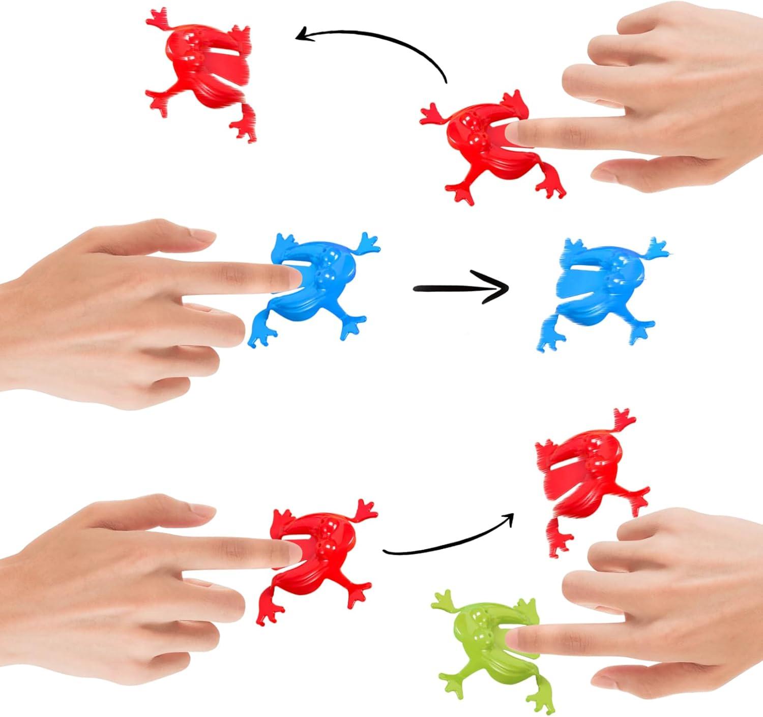 12 Pcs Jump Frog Toy Set - Colorful Jump Flip Frog Game for Kids | Fun ...