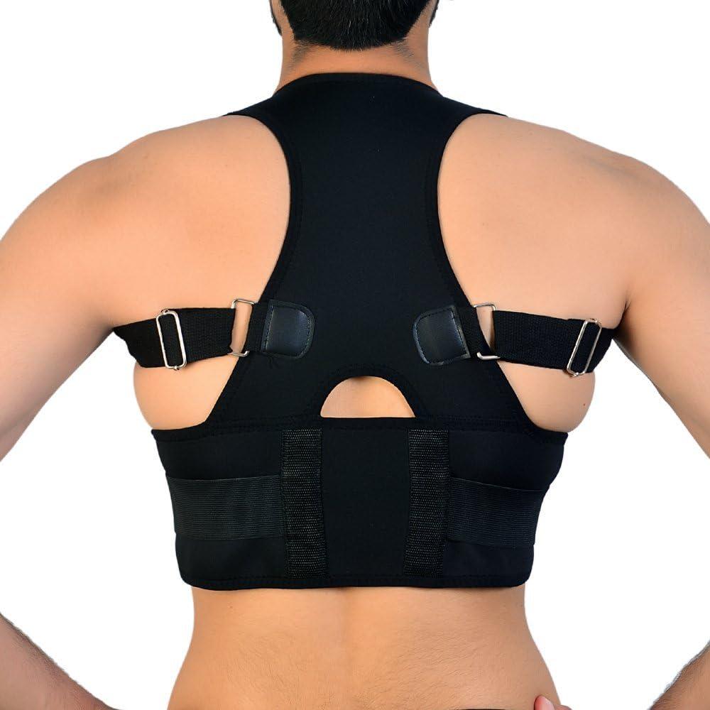Adjustable Magnetic Posture Corrector | Small Black Neoprene | Deluxe ...