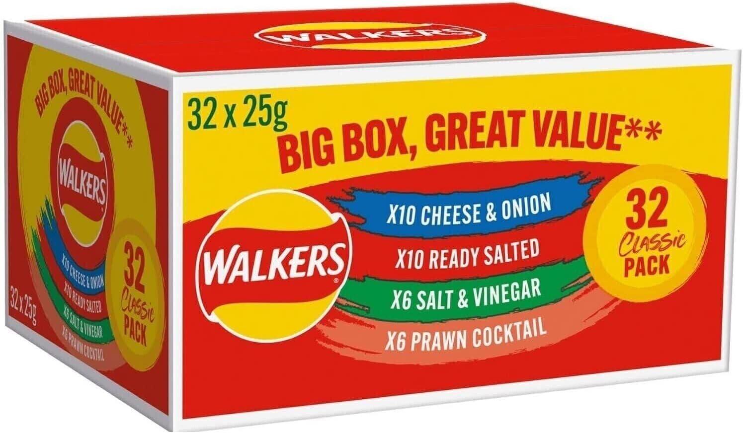 Golden Wonder Fully Flavoured Blue Box And Walkers Big Red Box Cheese ...