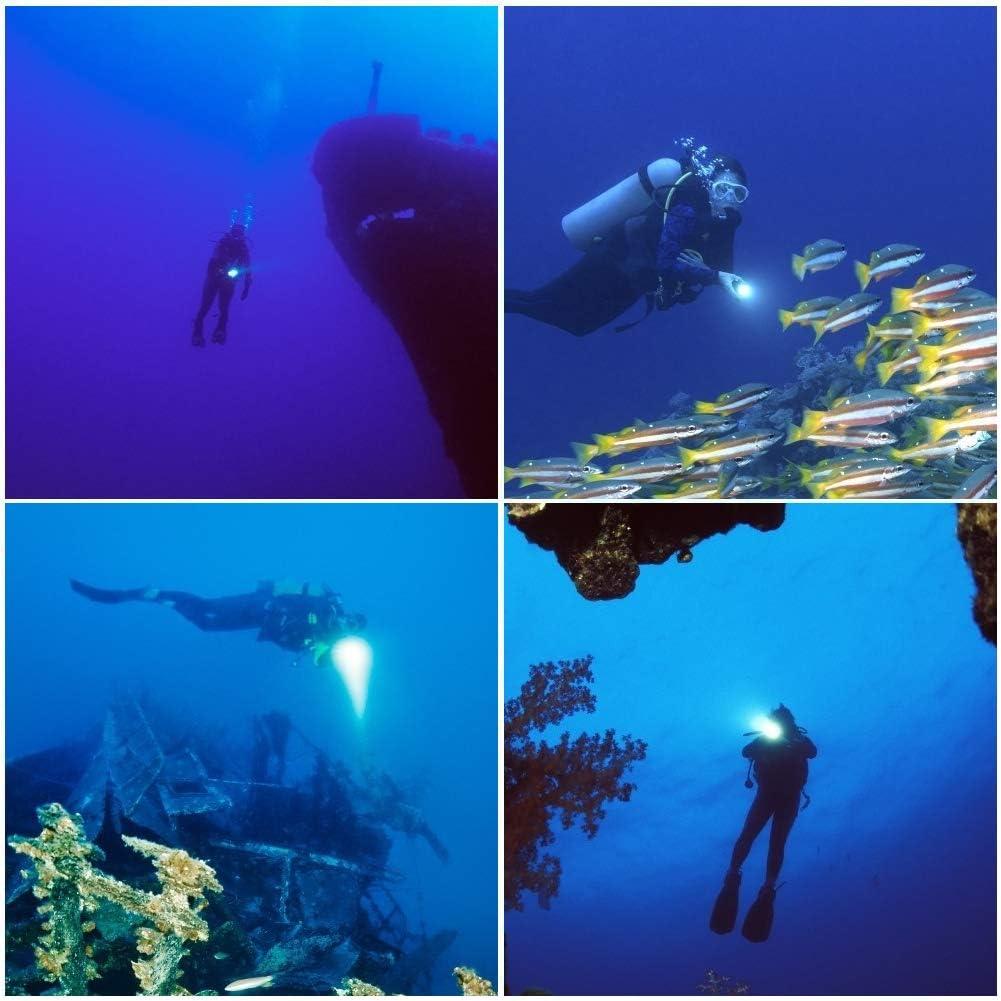 Eecoo Diving Flashlight | 18000 Lumen IPX8 Waterproof Torch for Scuba ...