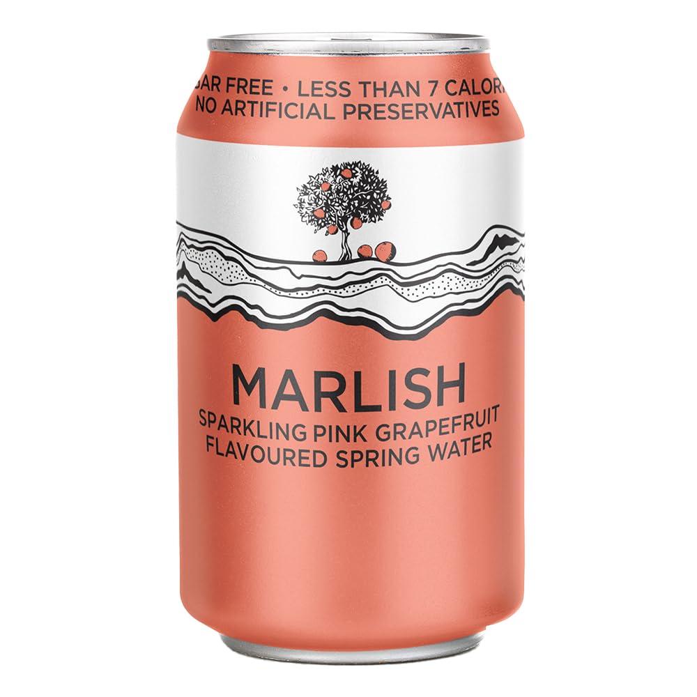 Marlish - Sparkling Pink Grapefruit - Flavoured Spring Water - 330ml x ...